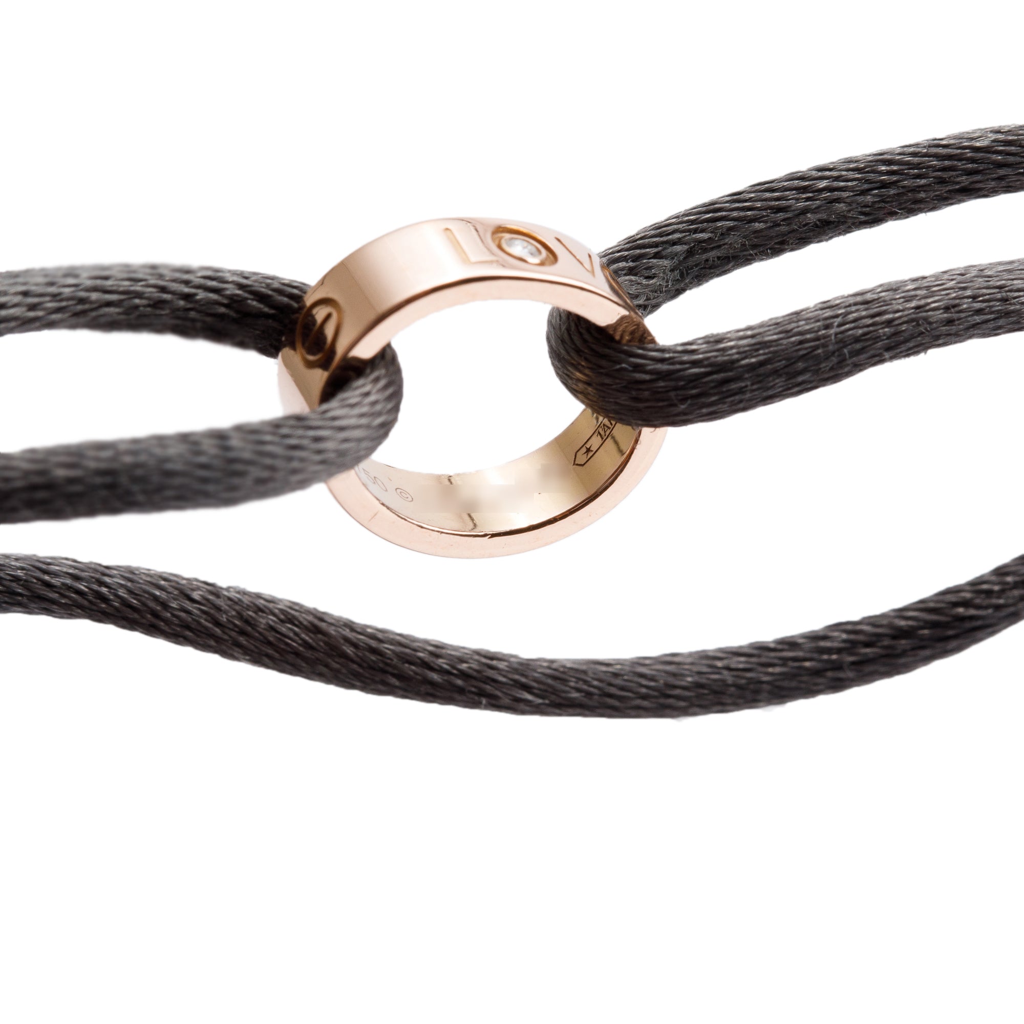 Cartier 18k Rose Gold Diamond Love Cord Bracelet w/ Certificate – OLIVER'S