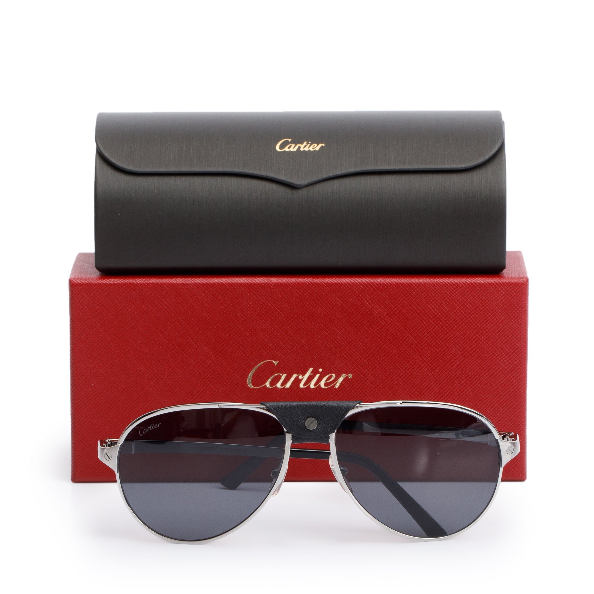 Cartier CT0034S Santos De Cartier Sunglasses w/ Box – OLIVER'S