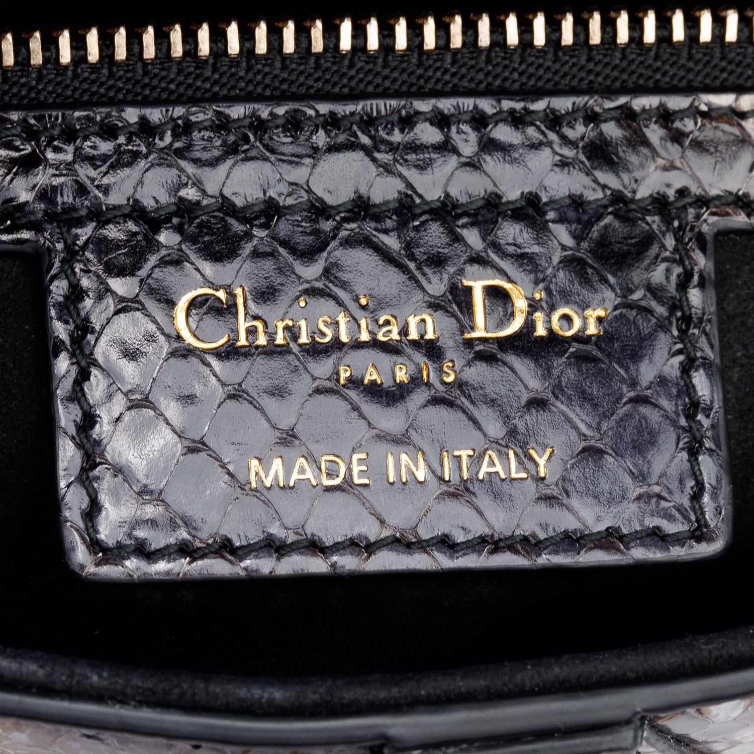 Christian Dior Brown Snakeskin Saddle Bag w/ Box – OLIVER'S