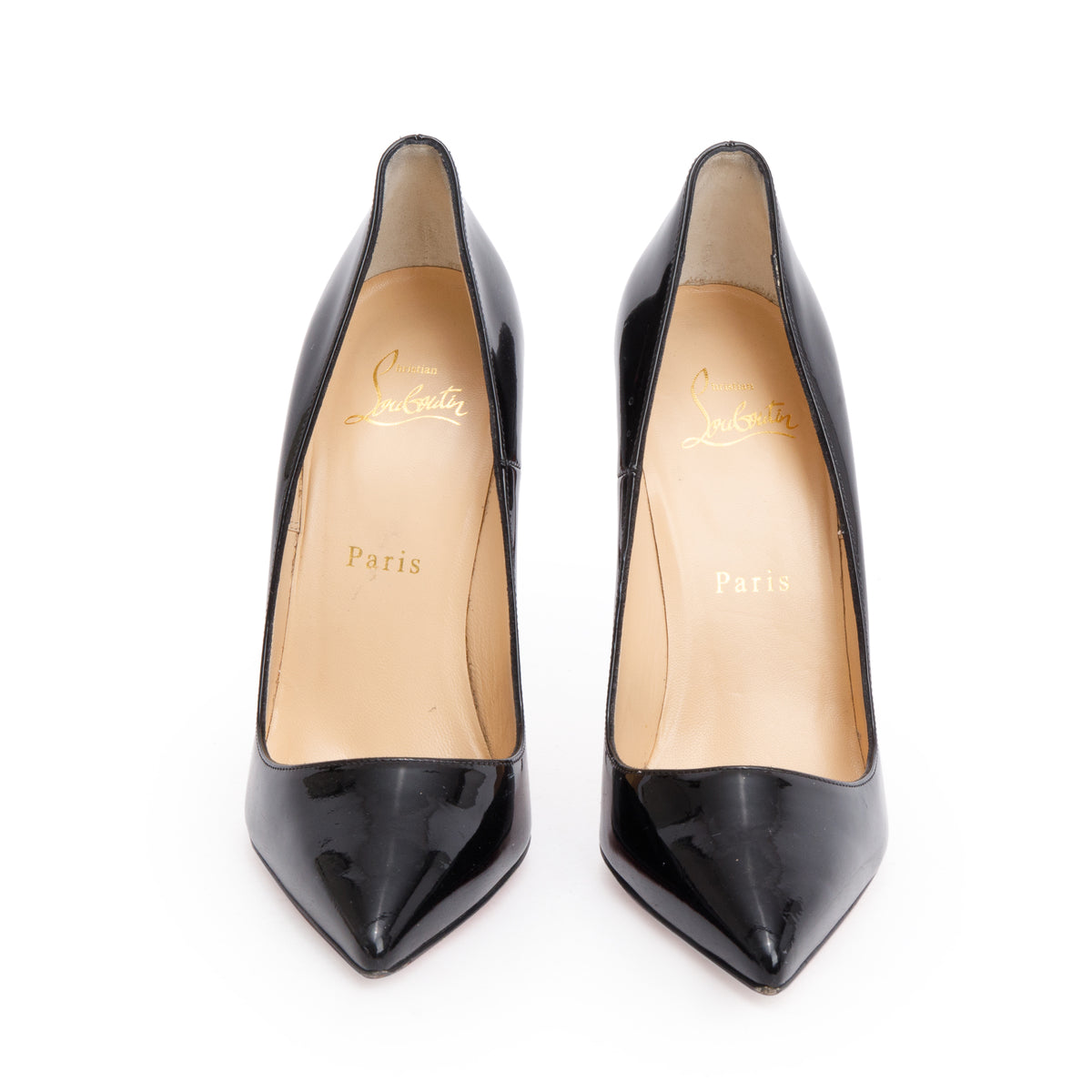 Christian Louboutin Black Patent Leather So Kate 120 Pumps, Size 37 ...