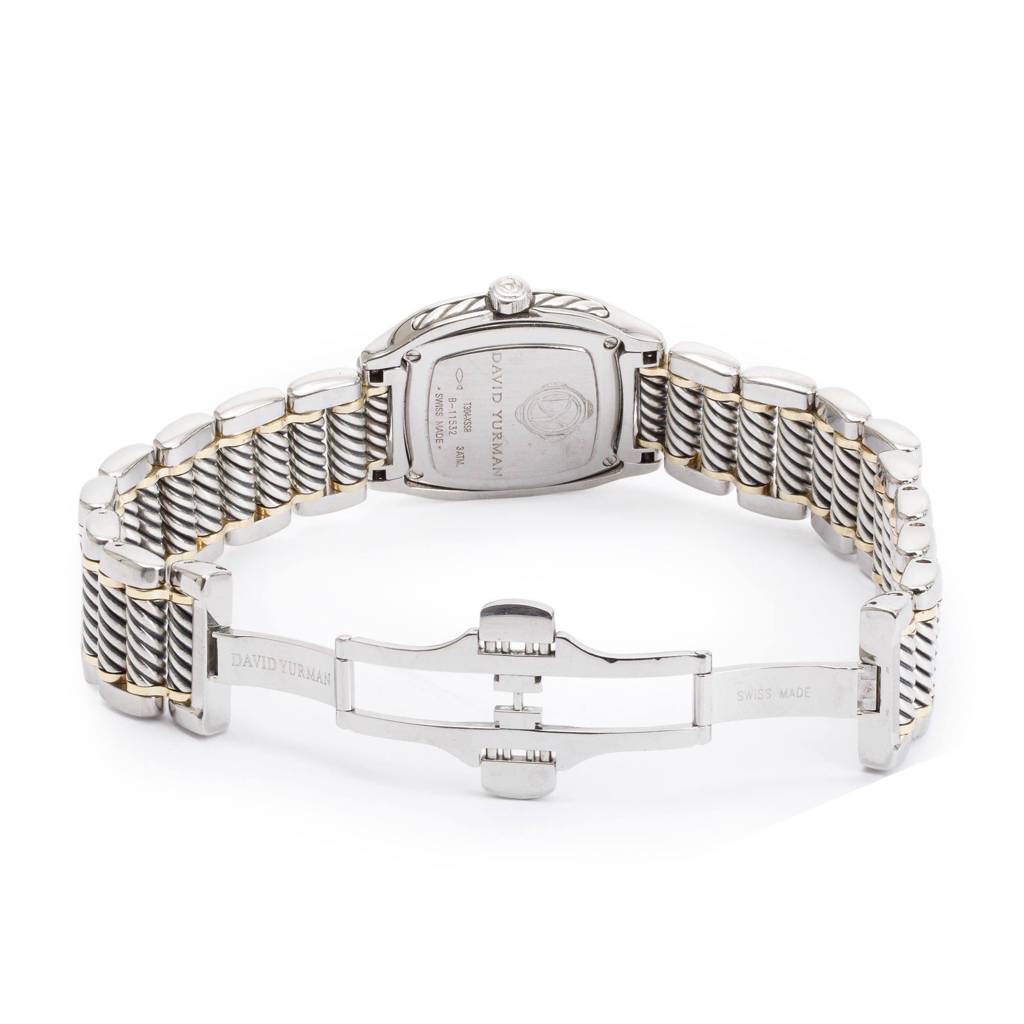 David Yurman Stainless Steel & 18k Yellow Gold Diamond Dial Thoroughbr ...