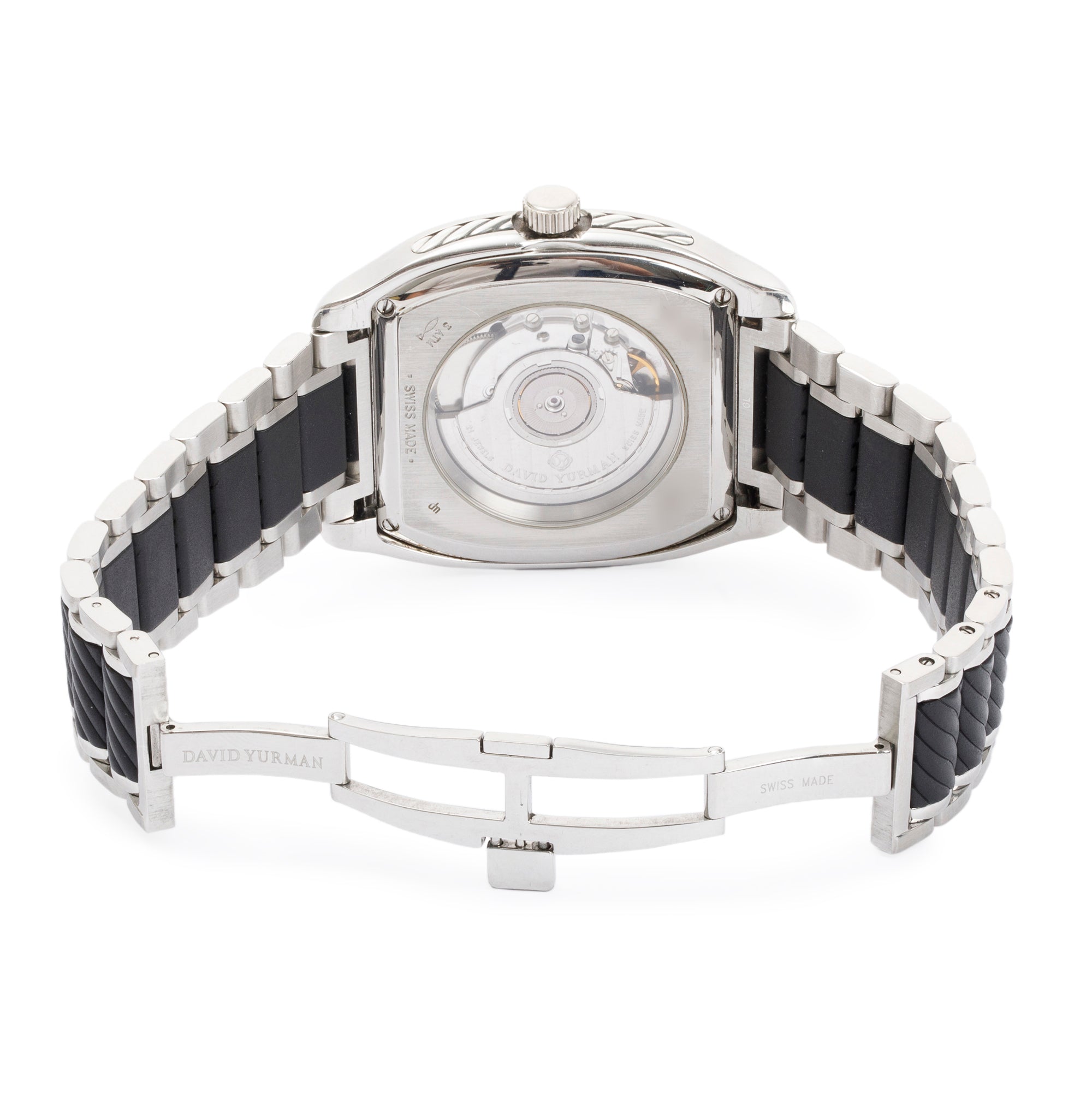 David Yurman Stainless Steel T306-DST Thoroughbred Dual Time 42 MM Aut ...