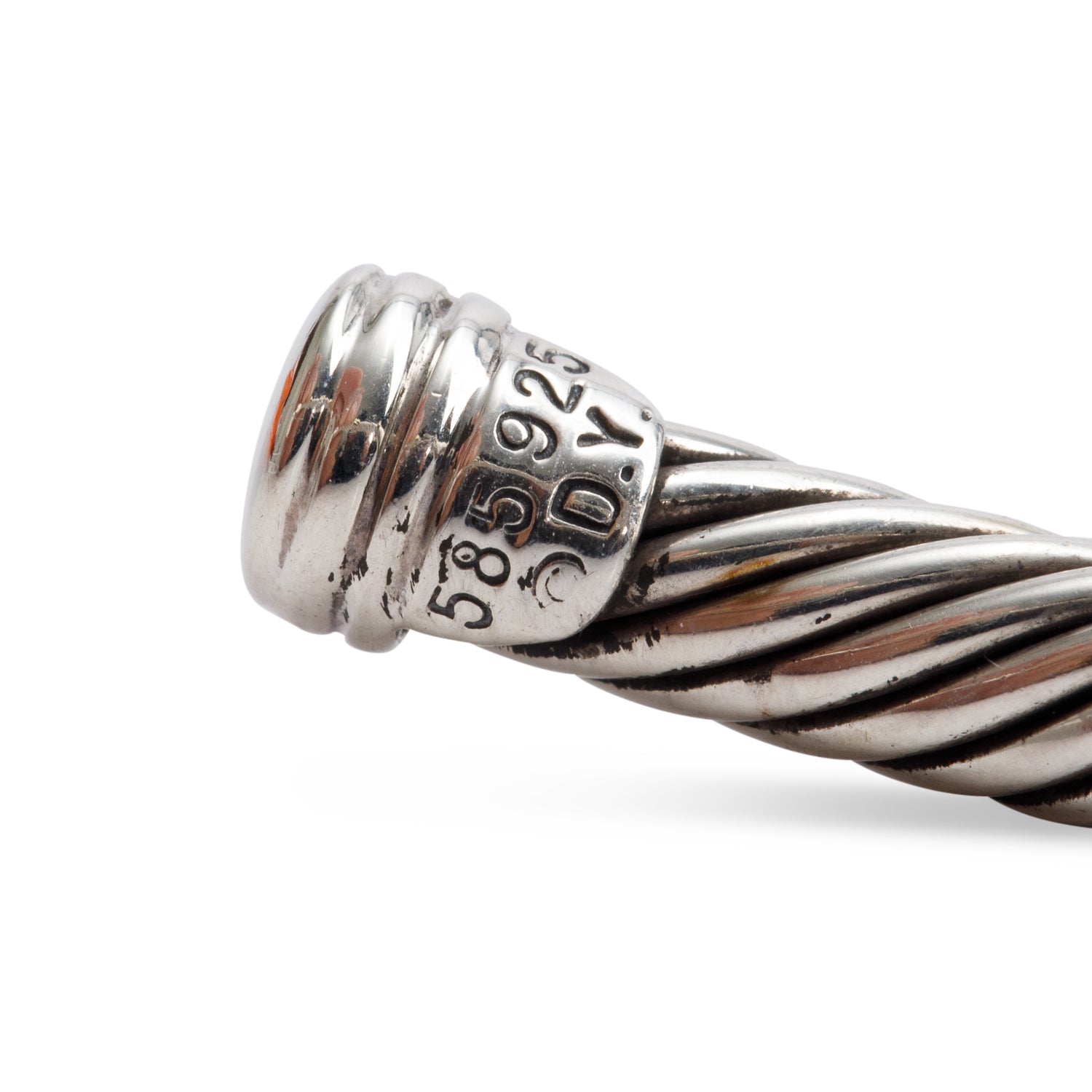 David Yurman Sterling Silver & 18k Yellow Gold Ruby Double Station 5 M ...