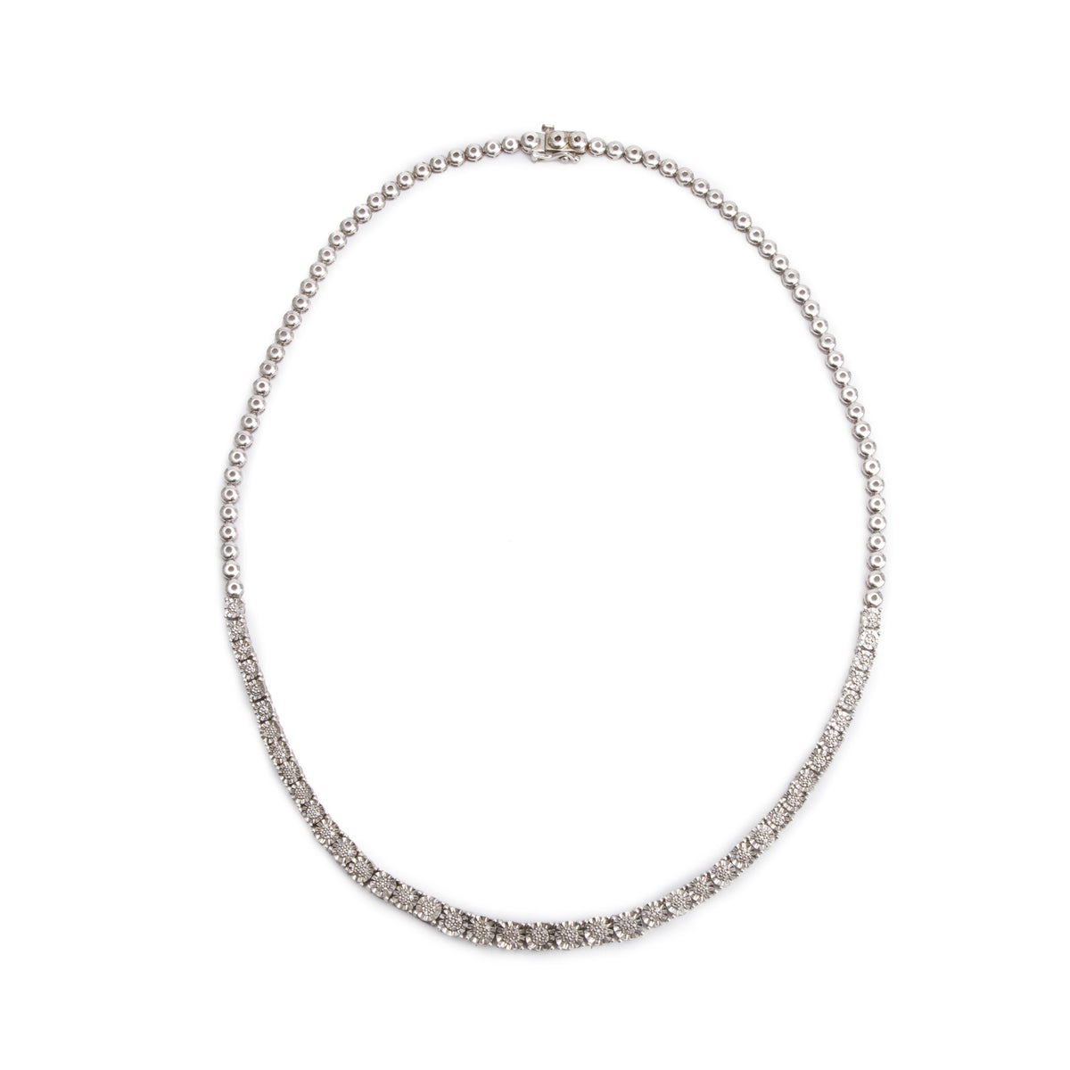 Effy Sterling Silver Diamond Necklace w/ Box – OLIVER'S