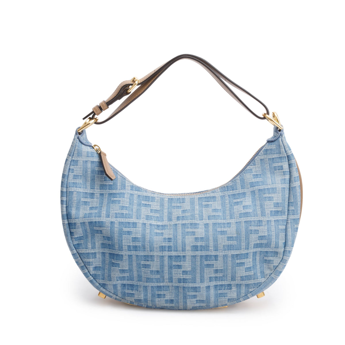 Fendi Blue FF Denim Small Fendigraphy Bag – OLIVER'S