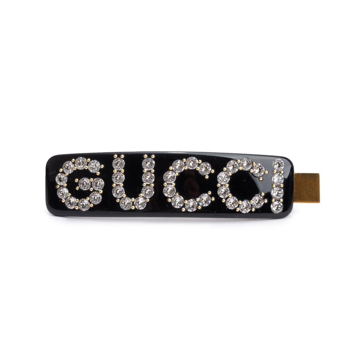 Gucci Black Resin Crystal Embellished Single Hair Clip w/ Box – OLIVER'S