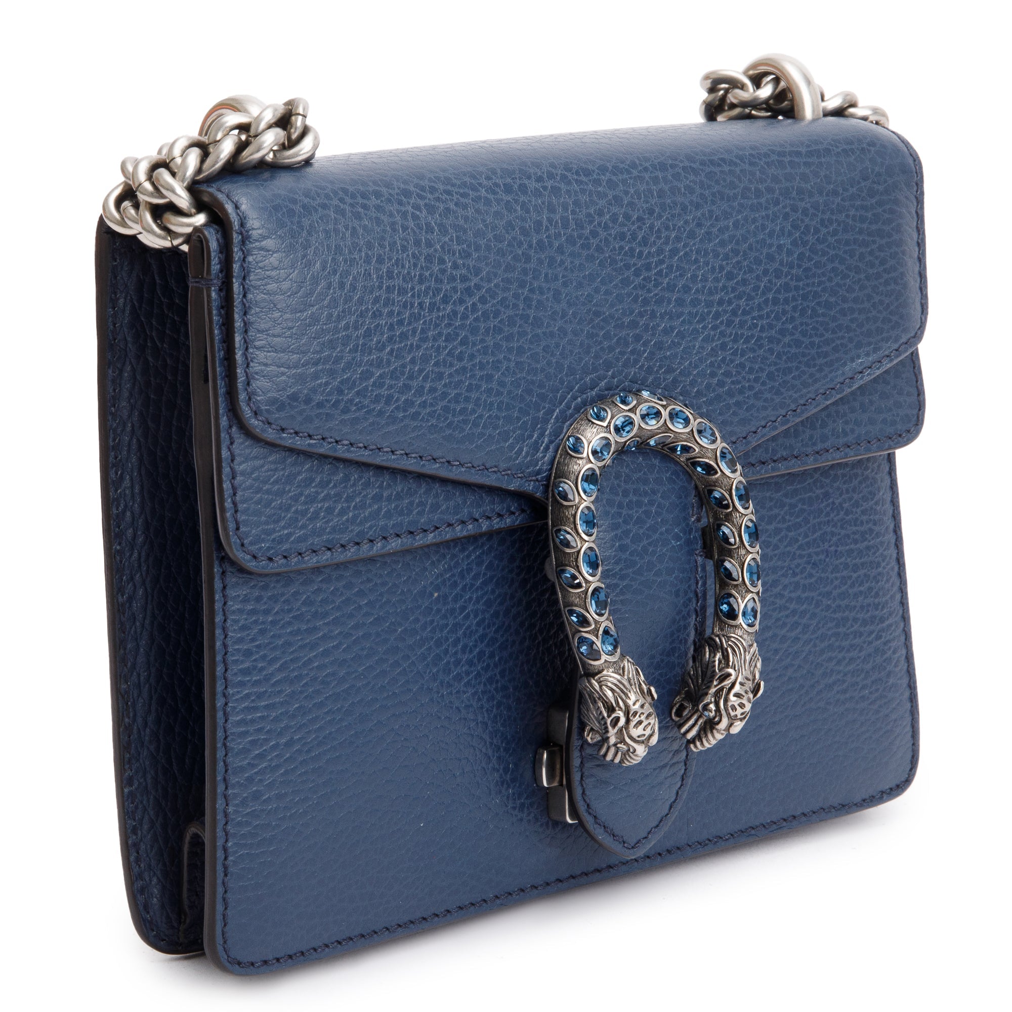 Gucci Blue Leather Dionysus Mini Shoulder Bag w/ Box – OLIVER'S