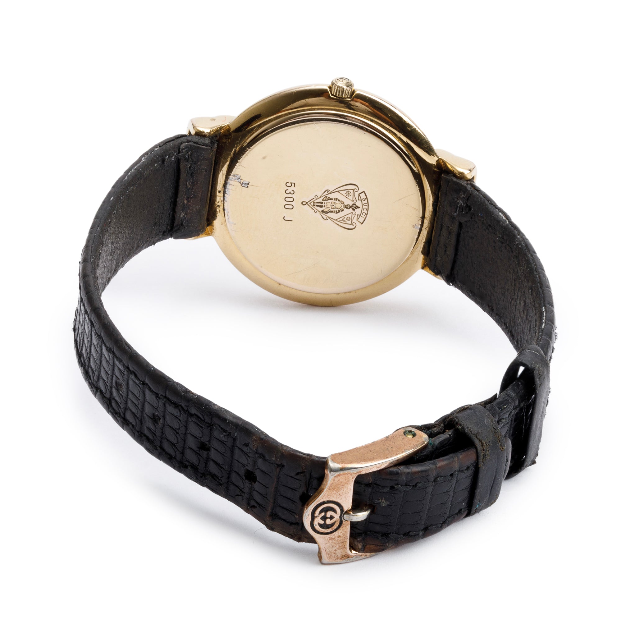 Gucci Gold-Plated Stainless Steel 5300 Series 33 MM Watch w/ Box ...