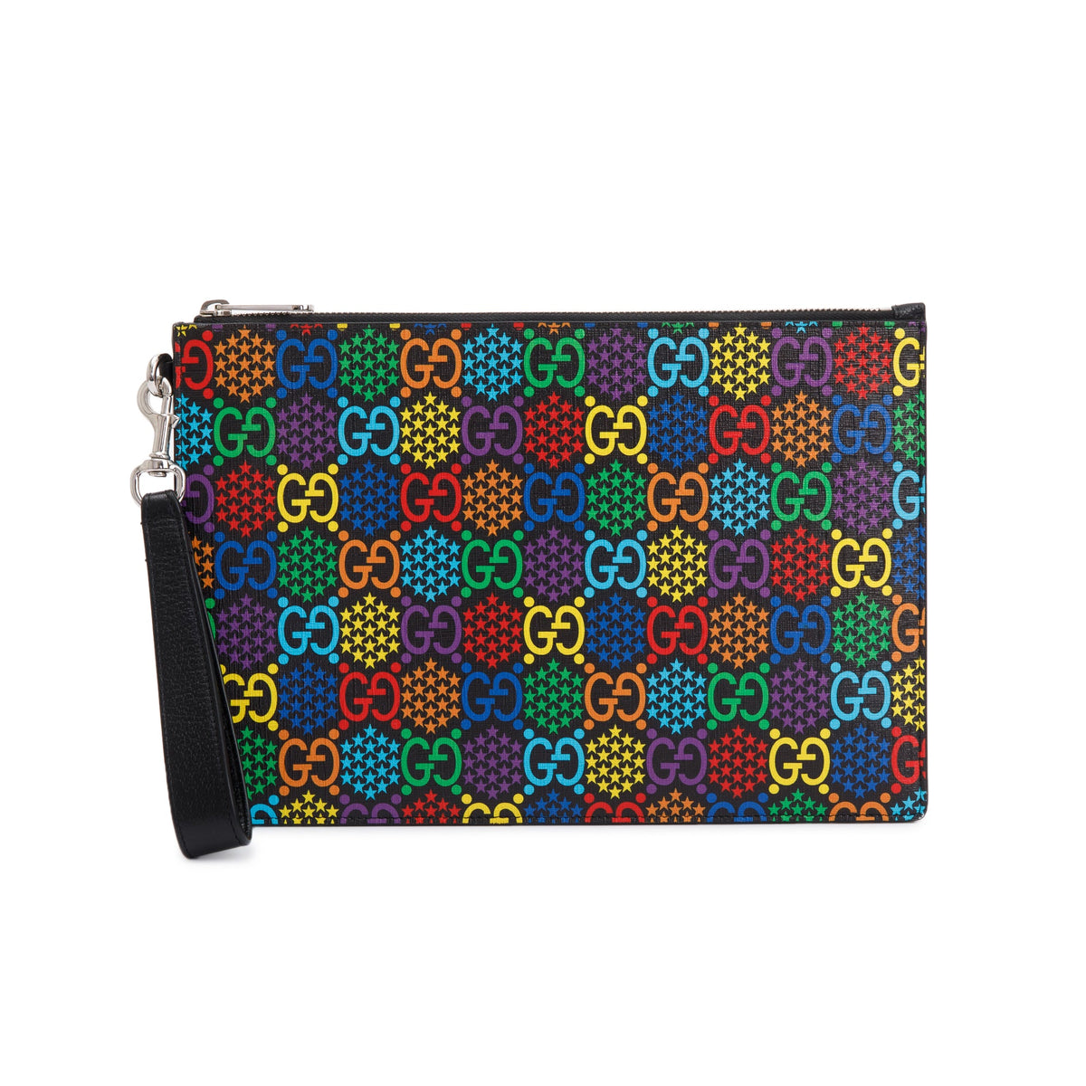 Gucci Multicolour GG Supreme Psychedelic Zip Wristlet Pouch – Oliver ...