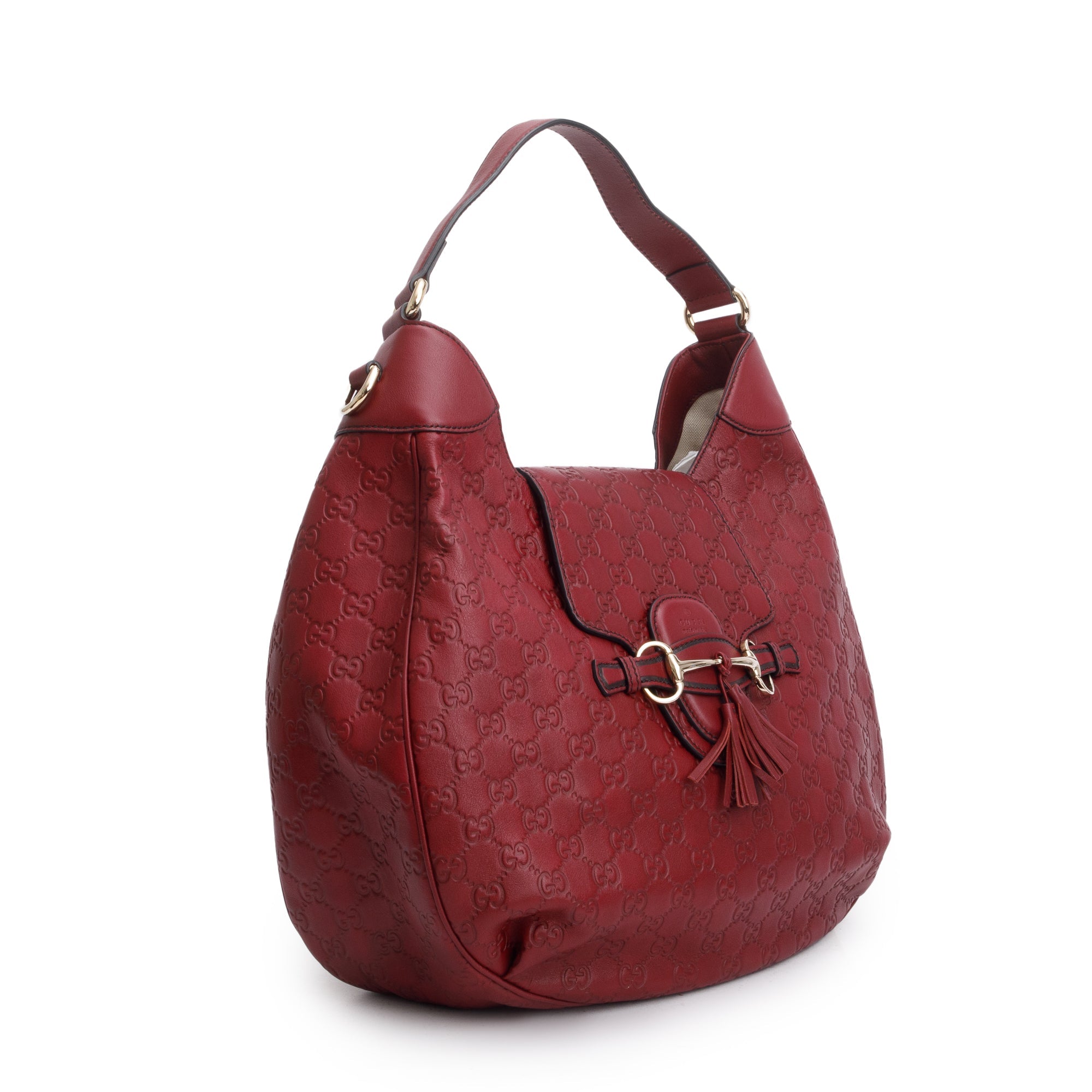 Gucci Red Guccissima Leather Medium Emily Chain Hobo Bag – OLIVER'S