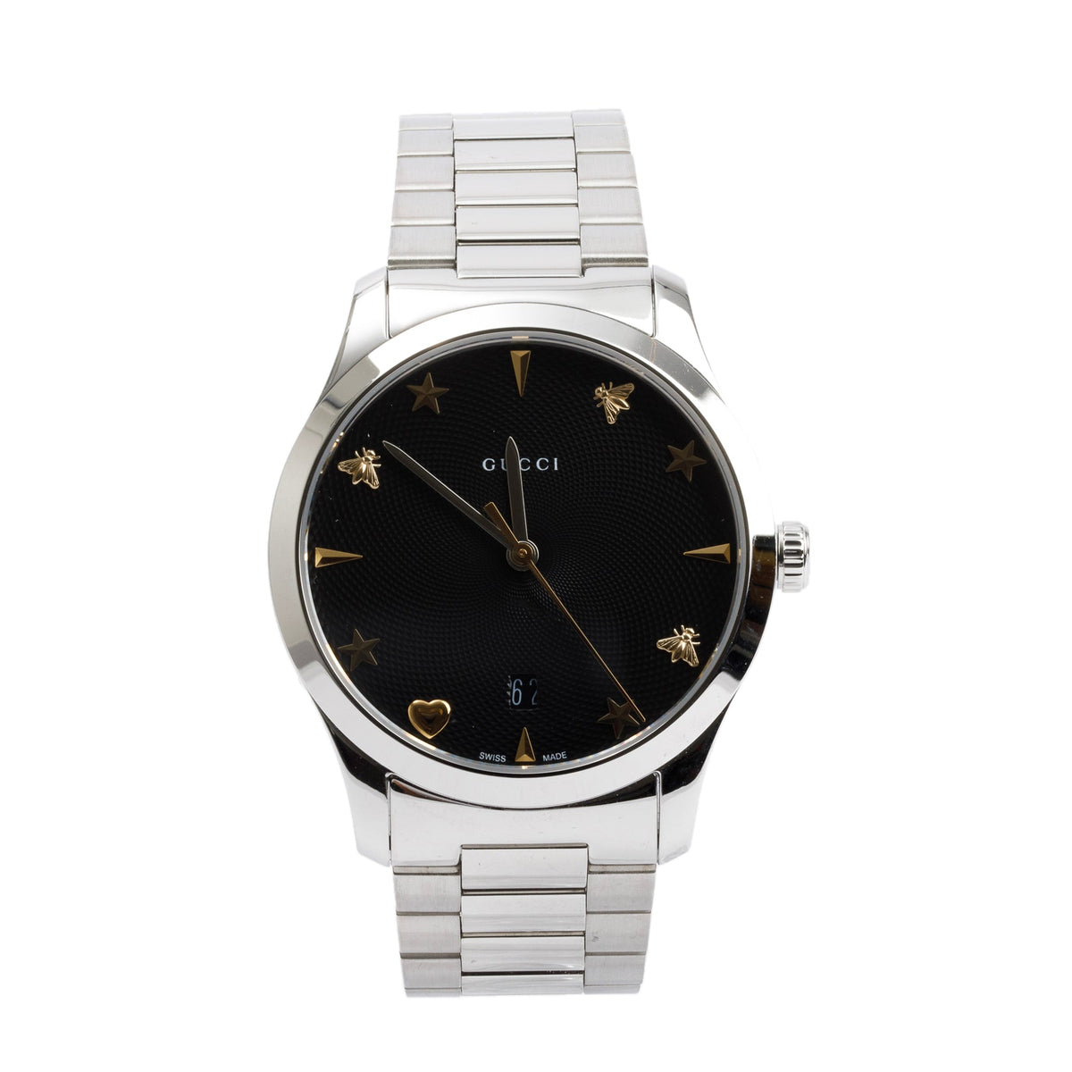 Gucci Stainless Steel G-Timeless 38 MM Watch w/ Box – OLIVER'S