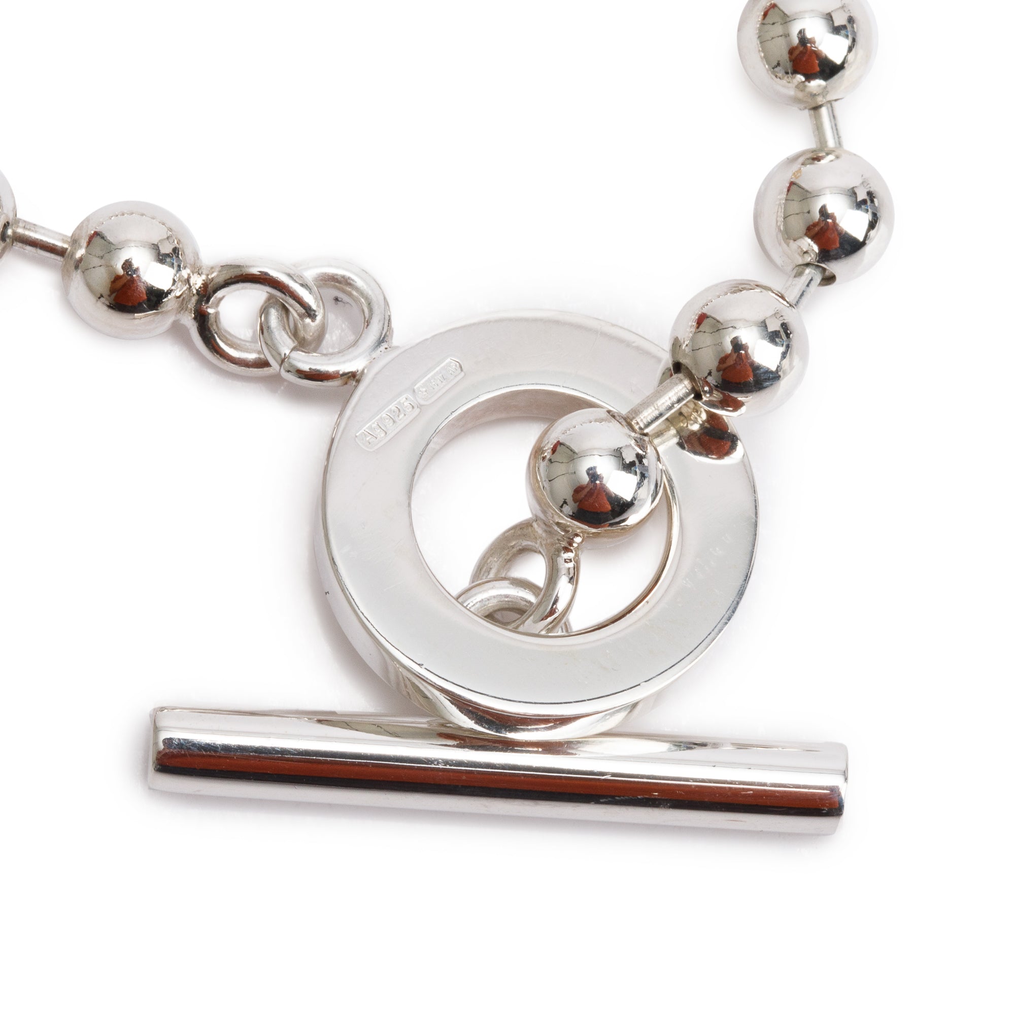 Gucci Sterling Silver Boule Chain Toggle Bracelet – Oliver Jewellery