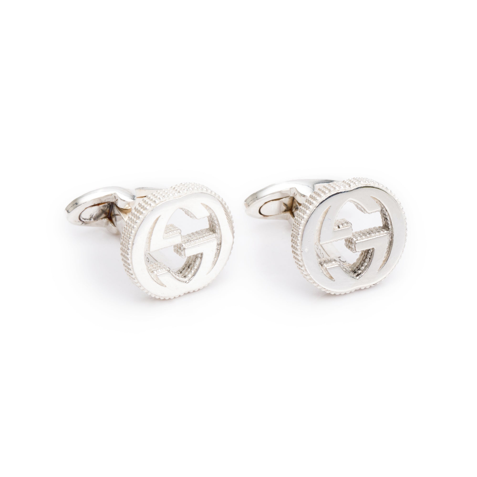 Gucci Sterling Silver Interlocking G Cufflinks w/ Box – OLIVER'S