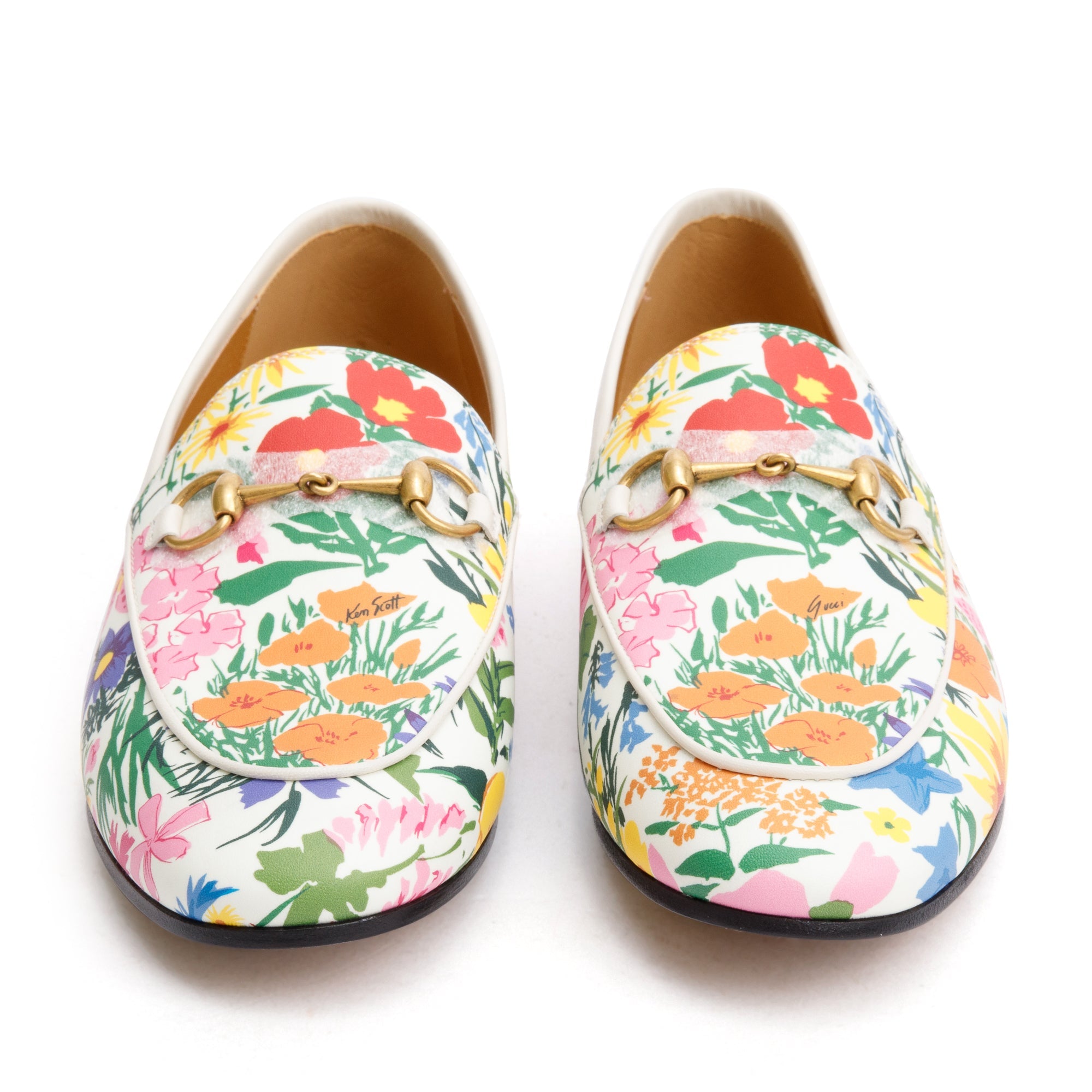 Gucci X Ken Scott Infinity Giardino d Apri Canvas Horsebit Accent Jord ...