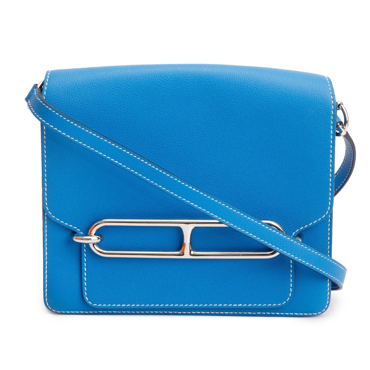 Hermes Bleu Hydra Veau Evercolor Sac Roulis 23 w/ Box & Receipt – OLIVER'S