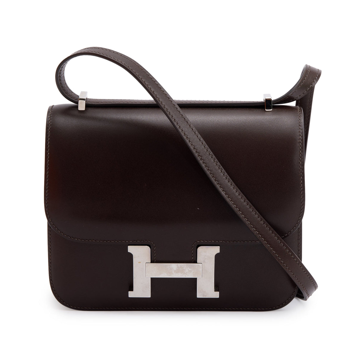 Hermes Ebene Box Leather Mini Constance 18 w/ Box – OLIVER'S