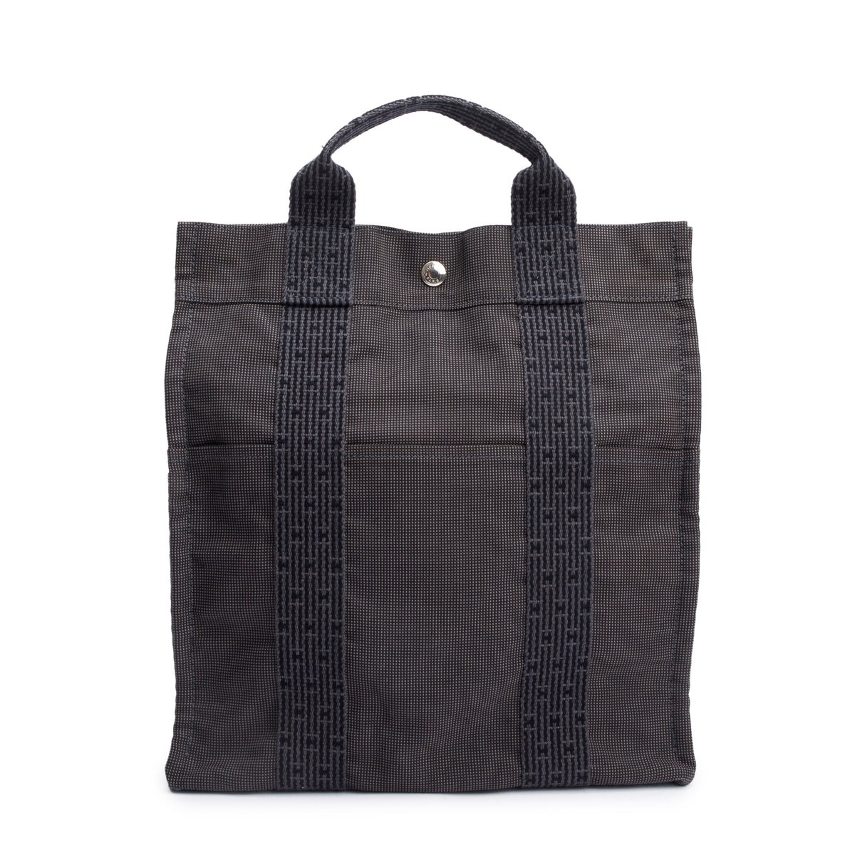 Hermes Noir Graphite Toile H Canvas Herline Backpack – OLIVER'S