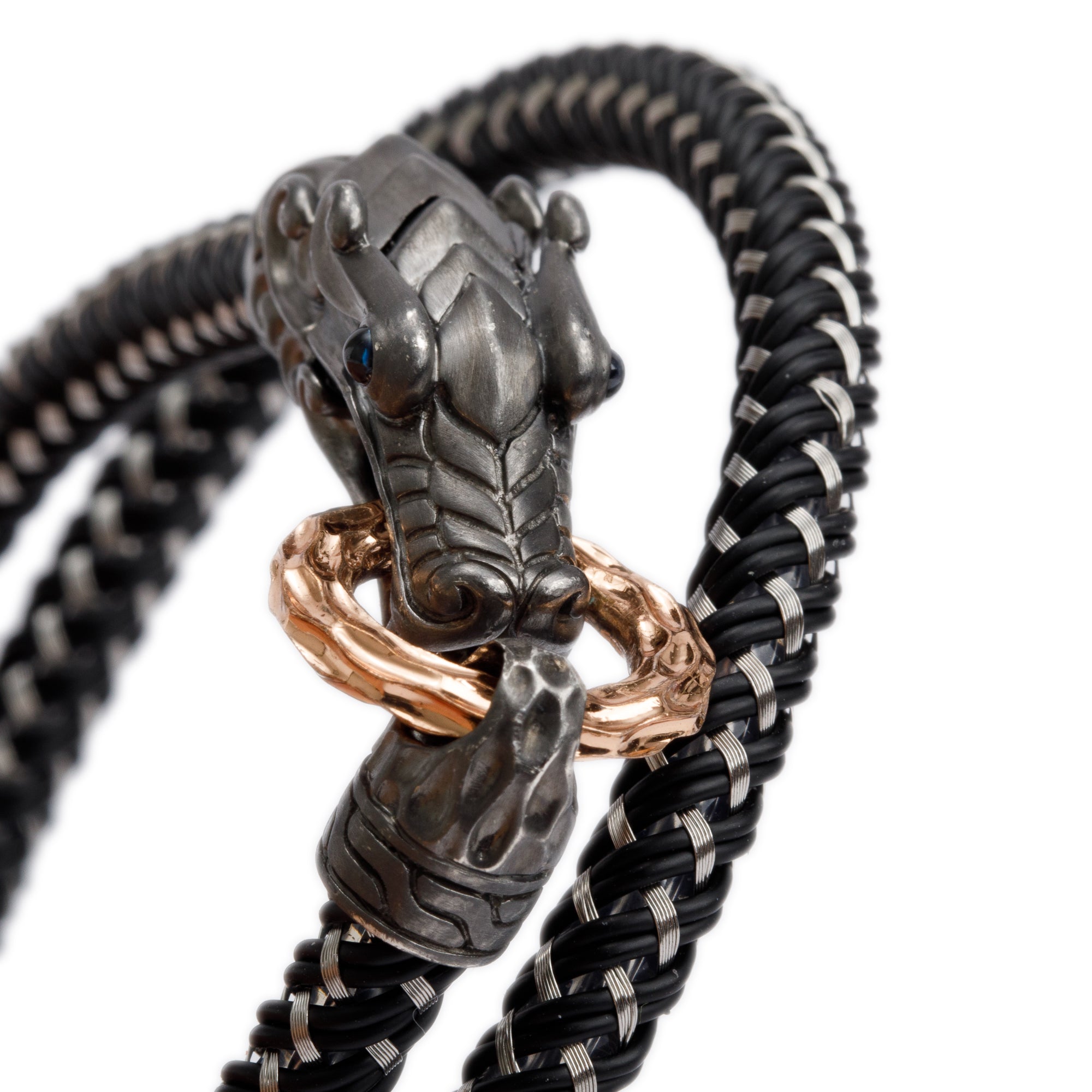 John Hardy Sterling Silver & Bronze Legends of Naga Double Wrap Bracel ...