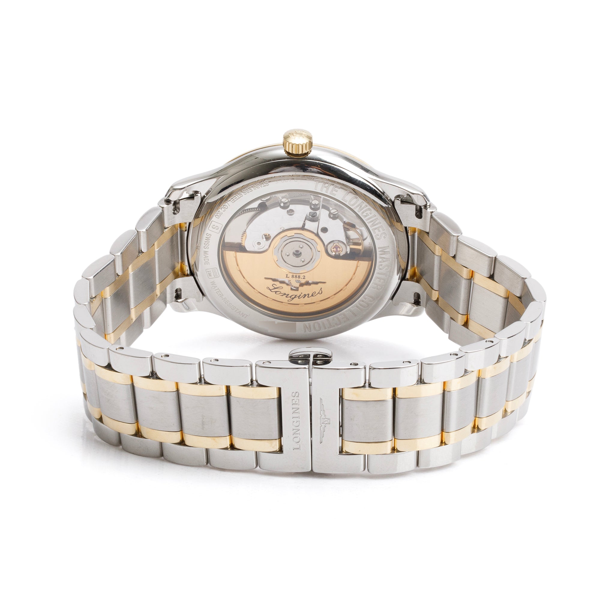 Longines Stainless Steel & 18k Yellow Gold Master Collection Diamond D ...