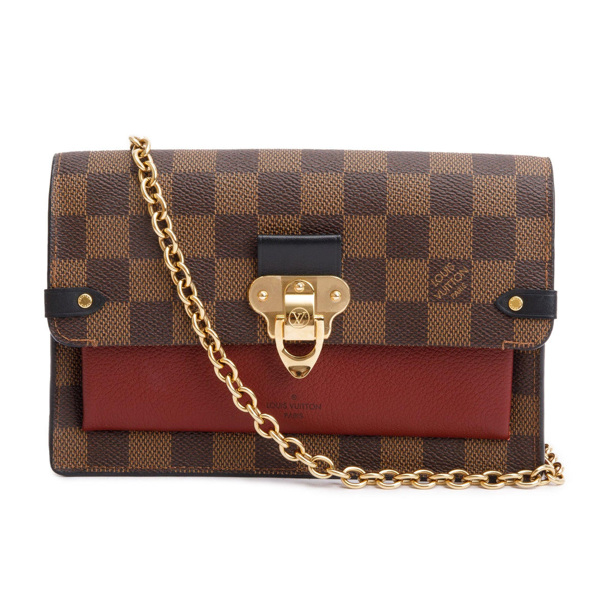 Louis Vuitton 2020 Damier Ebene Vavin Chain Wallet w/ Box – OLIVER'S