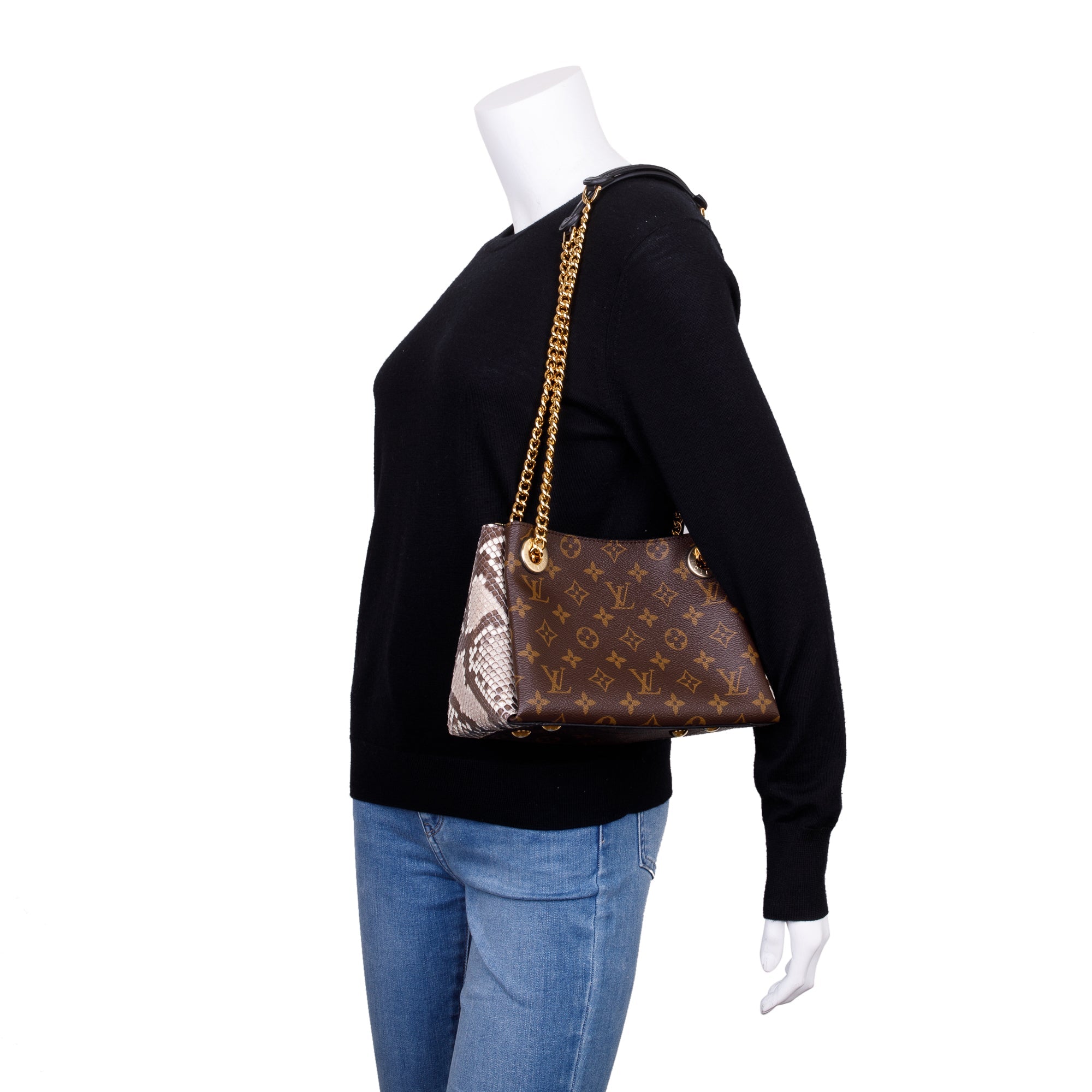 Louis Vuitton 2020 Monogram Python-Trimmed Surene BB – Oliver Jewellery