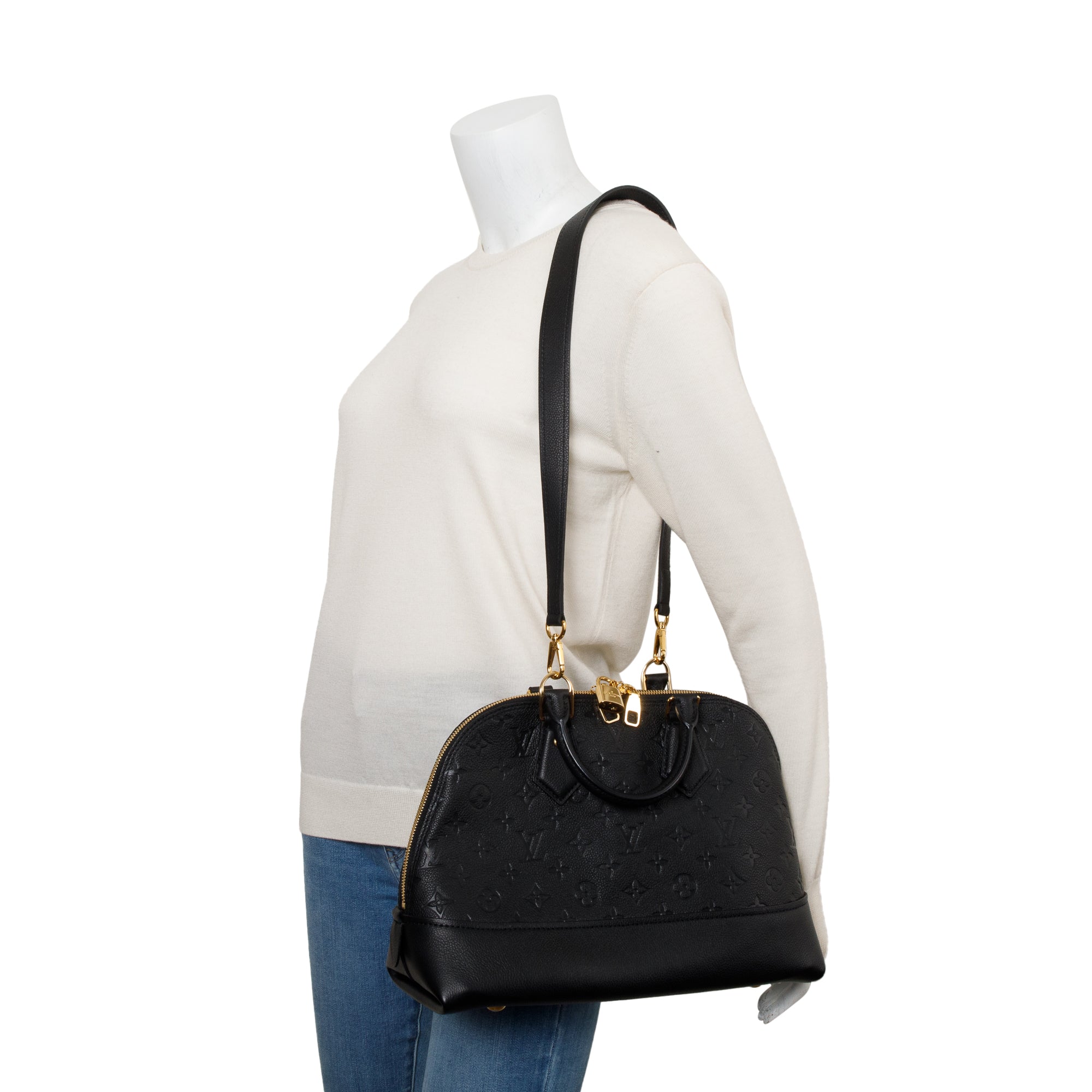 Louis Vuitton 2022 Black Monogram Empreinte Neo Alma PM w/ Strap – OLIVER'S