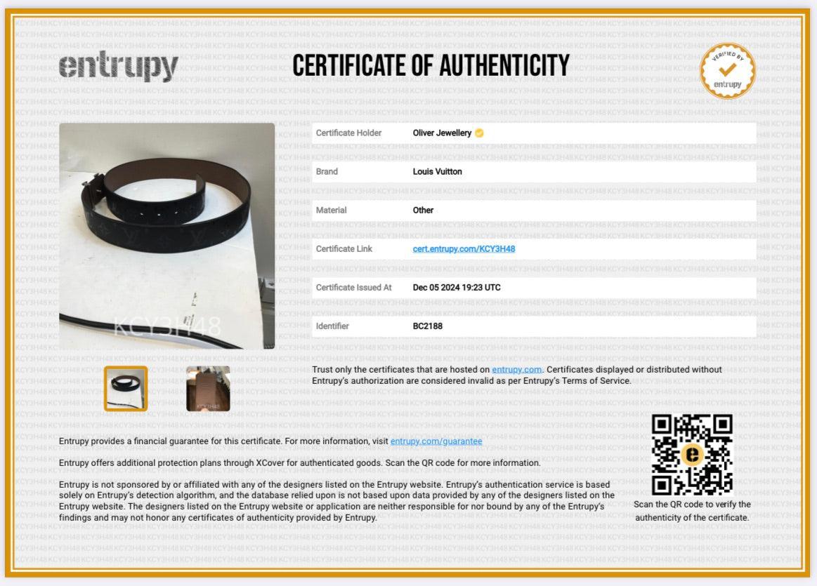 Louis Vuitton Black Monogram Illusion & Brown Leather Pyramid LV 40 MM ...