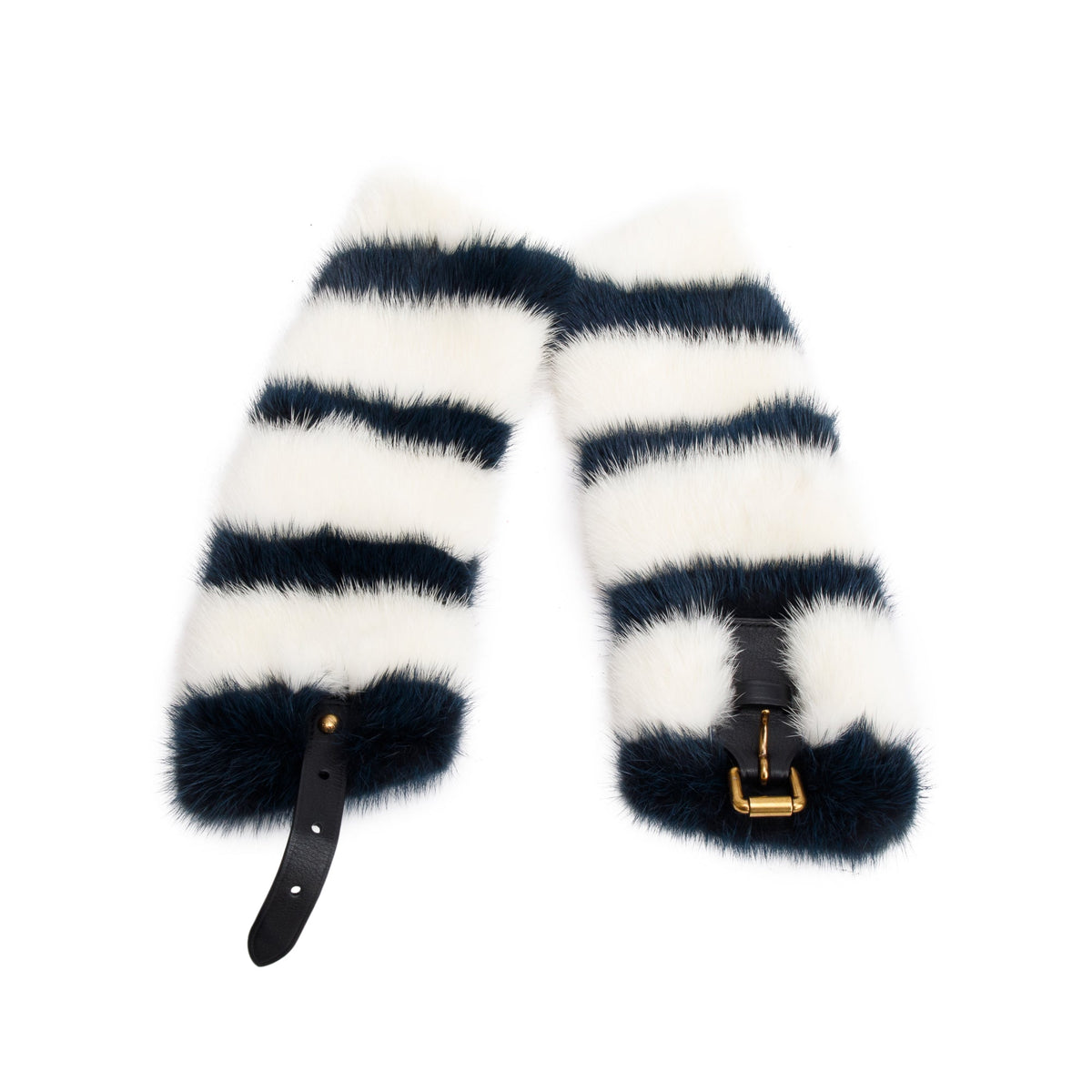 Louis Vuitton Black/White Mink Dickey Scarf w/ Box – OLIVER'S