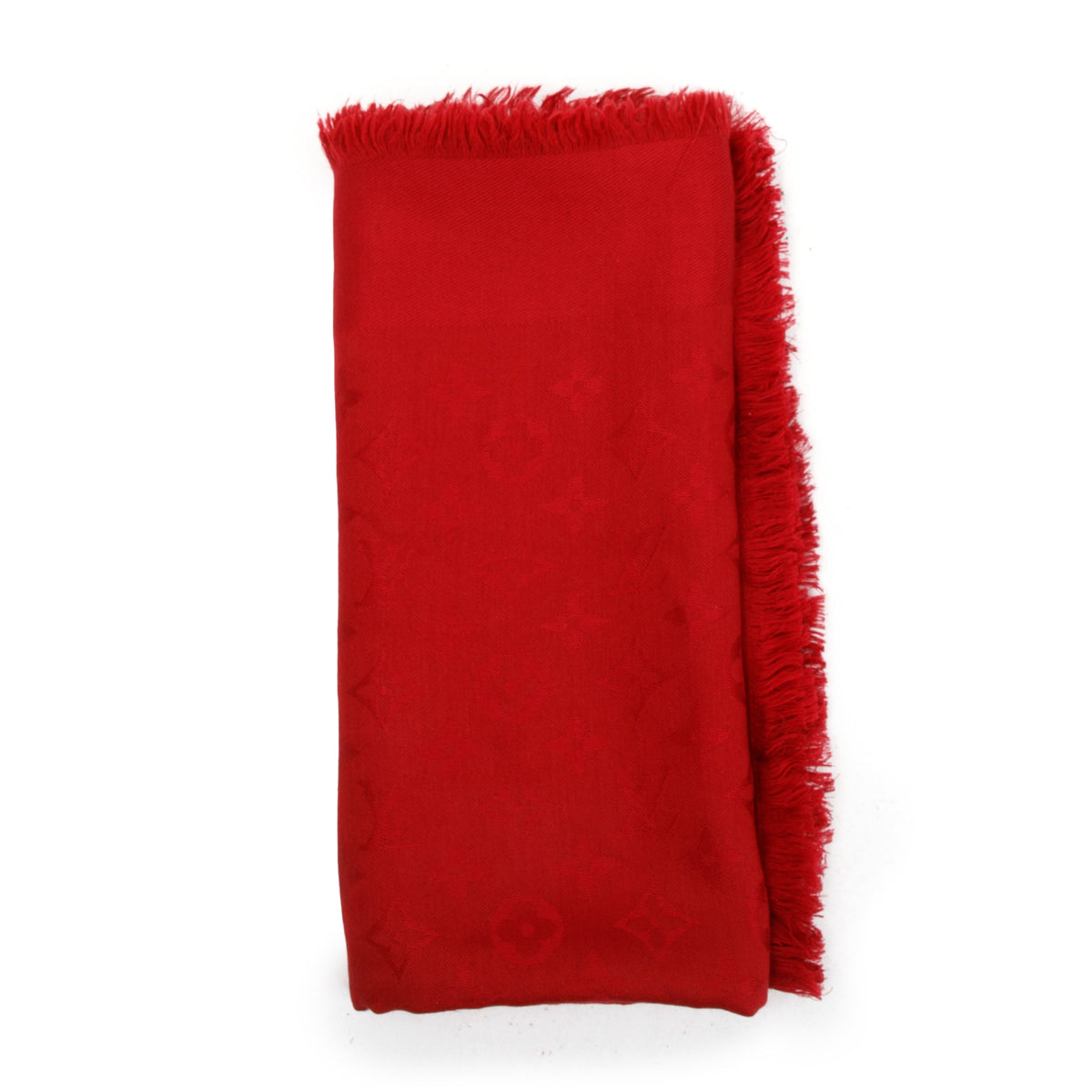 Louis Vuitton Red Monogram Silk/Wool Shawl Scarf – OLIVER'S