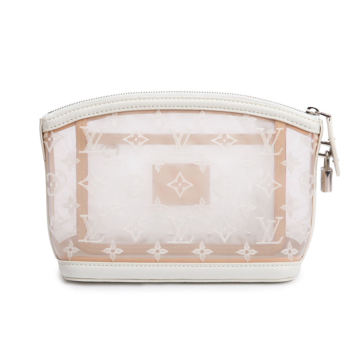 Louis Vuitton White Monogram Transparent Lockit Clutch – Oliver Jewellery