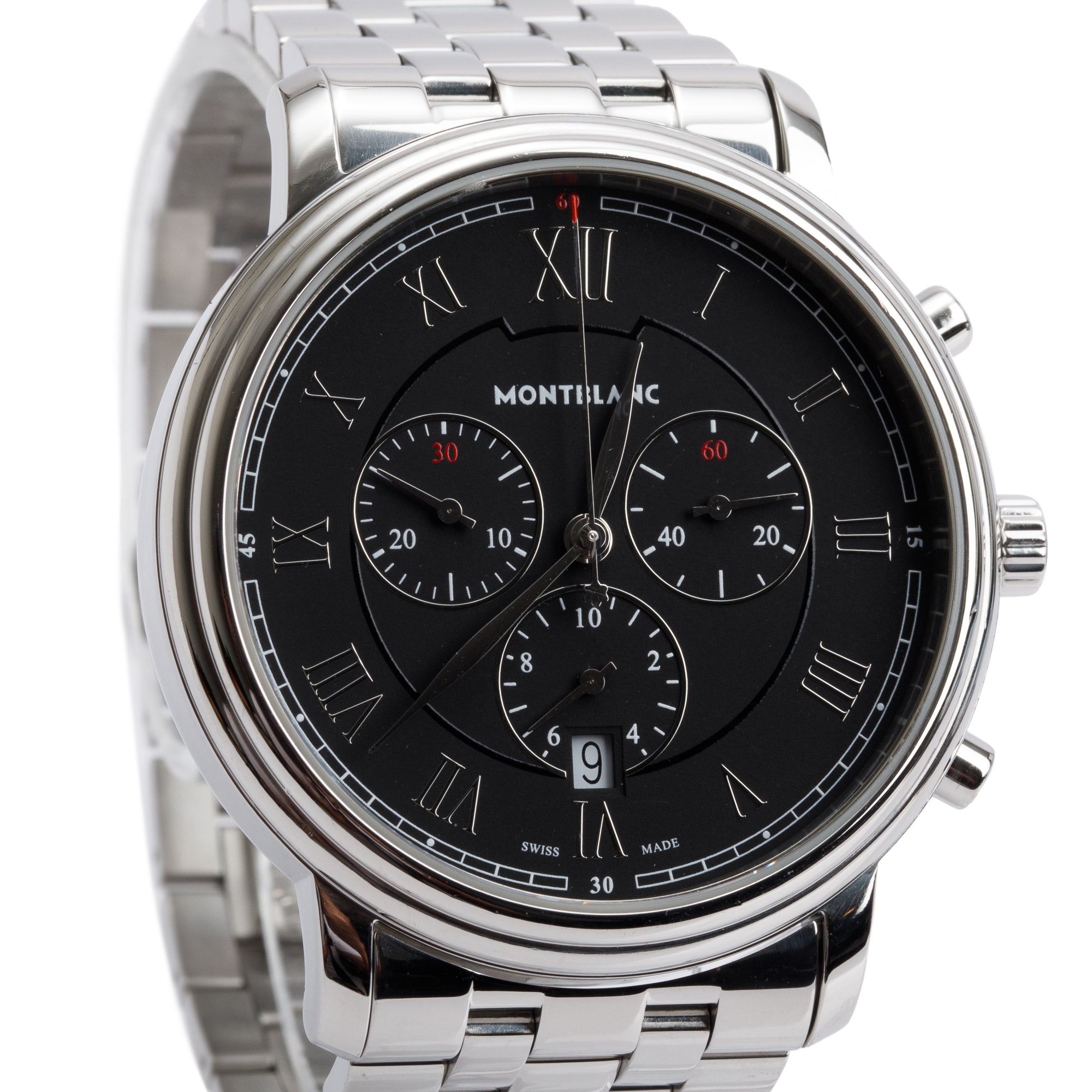 Montblanc Stainless Steel Tradition 42 MM Chronograph Watch 7374 – OLIVER'S