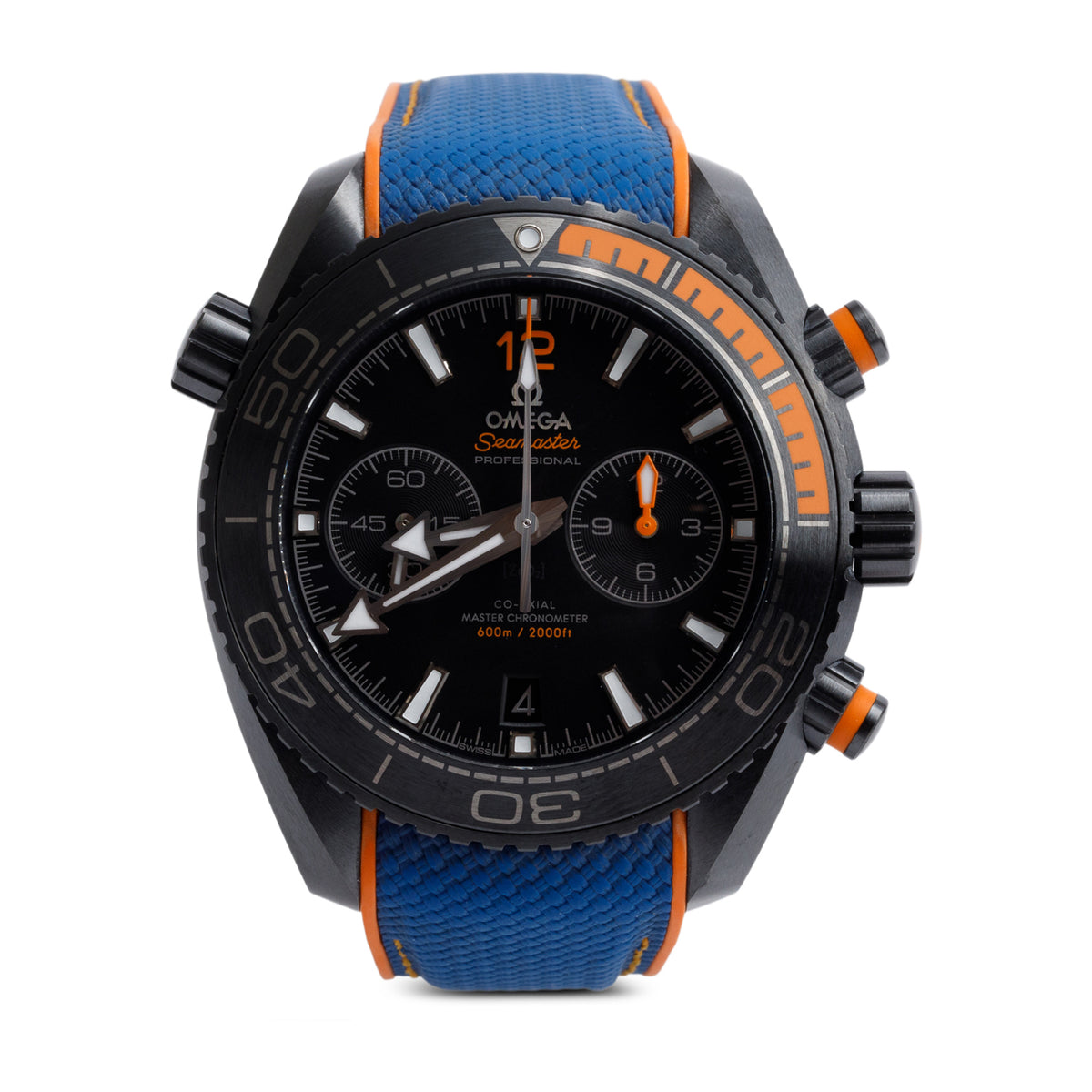 Omega Deep Black Seamaster Planet Ocean 600M Co-Axial Master Chronomet ...