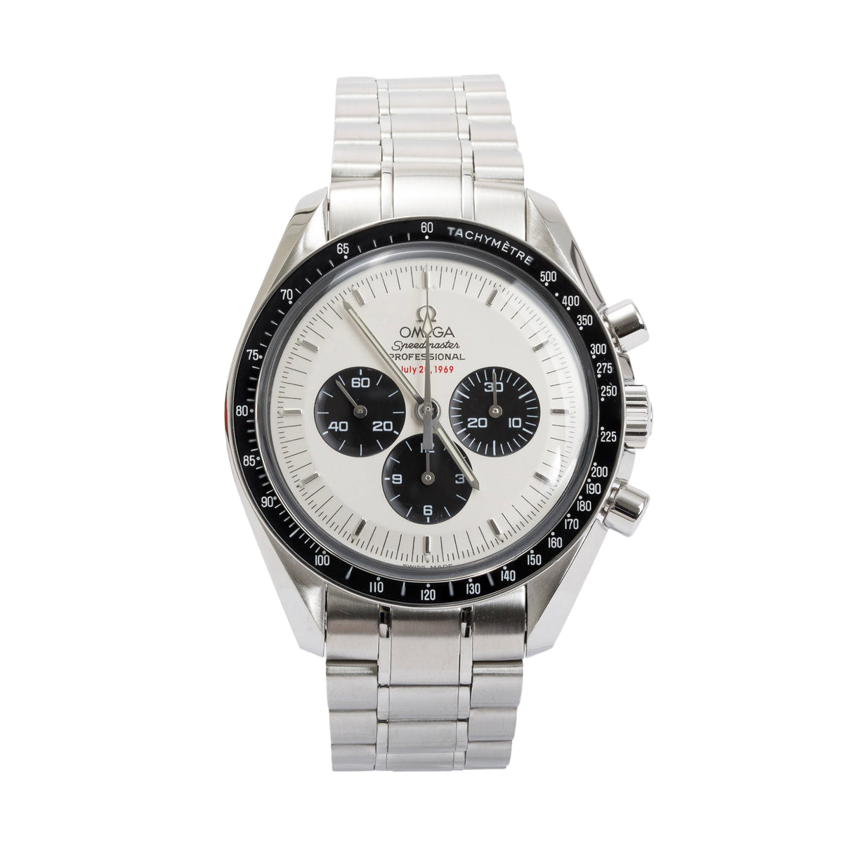 Omega Stainless Steel Speedmaster Apollo 11 Panda 42 MM Moonwatch w/ B ...