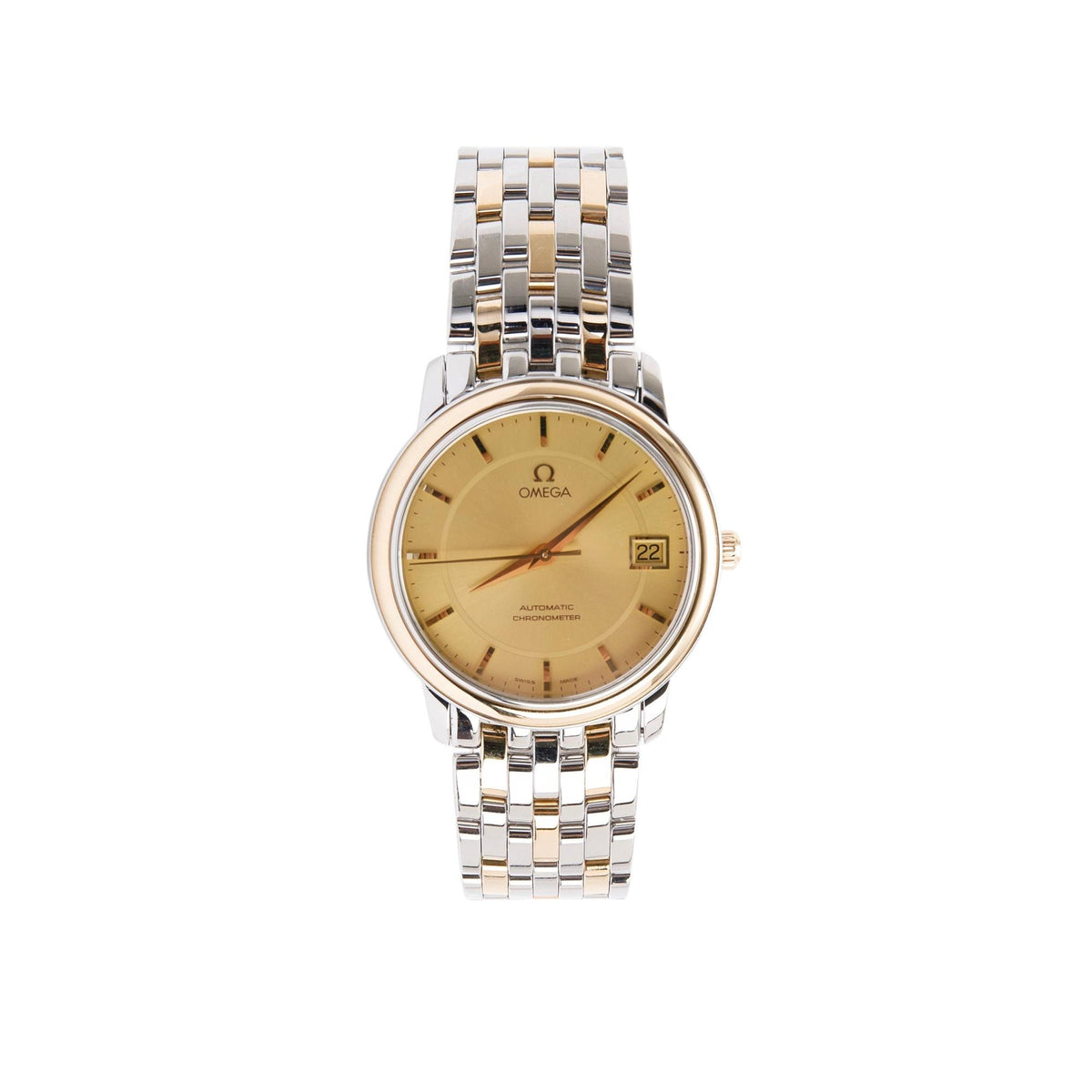 Omega Two-Tone De Ville Prestige Co-Axial Automatic Watch w/ Box & Pap ...
