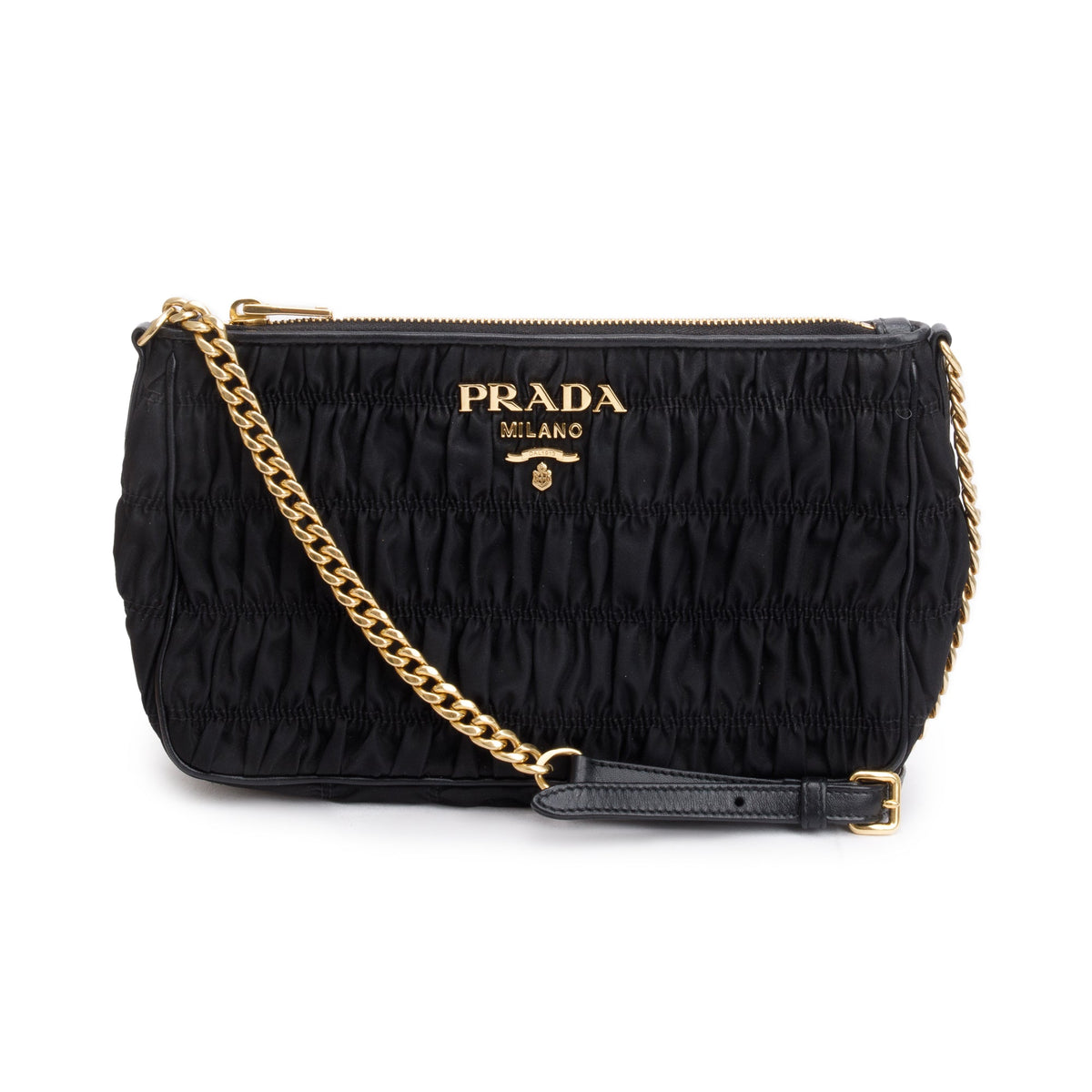 Prada Black Tessuto Nylon Gaufre Crossbody Bag – OLIVER'S