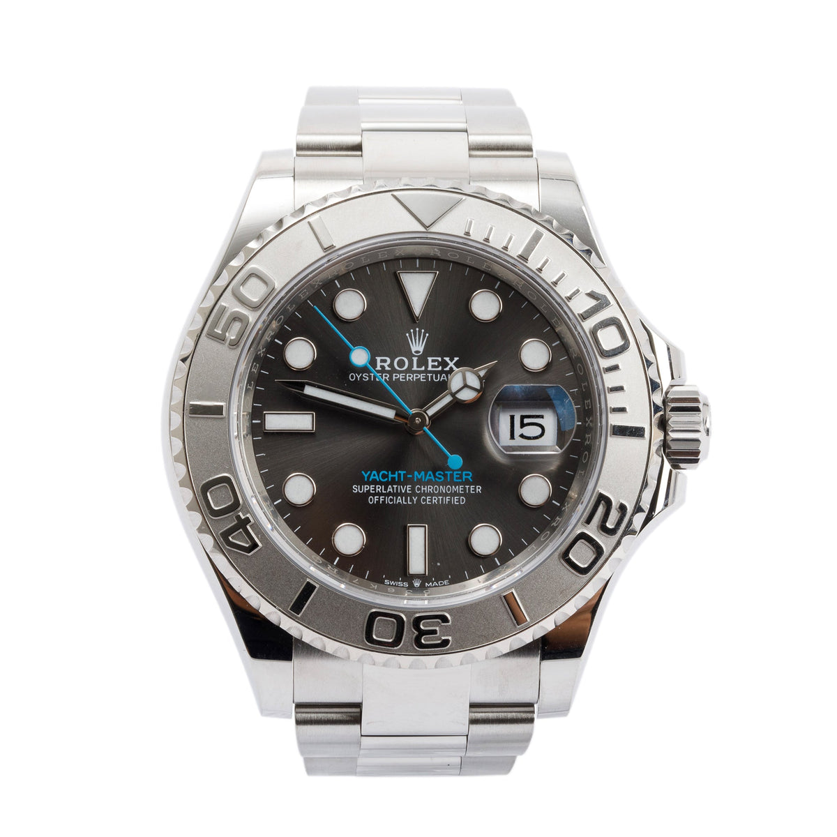 Rolex 2022 Stainless Steel Yacht-Master Date 40 MM Automatic Watch w ...