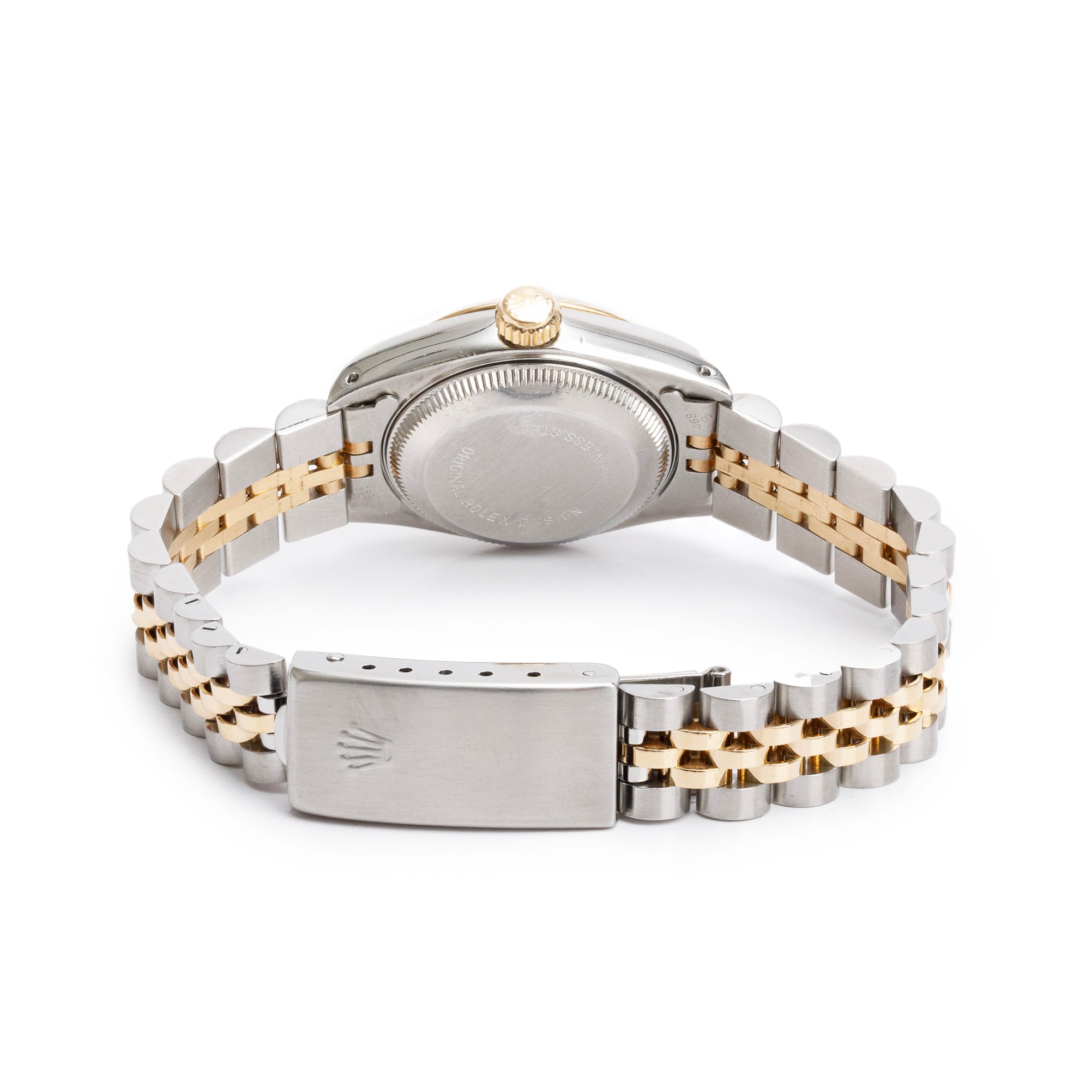 Rolex Stainless Steel & 18k Yellow Gold Date 26 MM Watch 69173 w/ Box ...