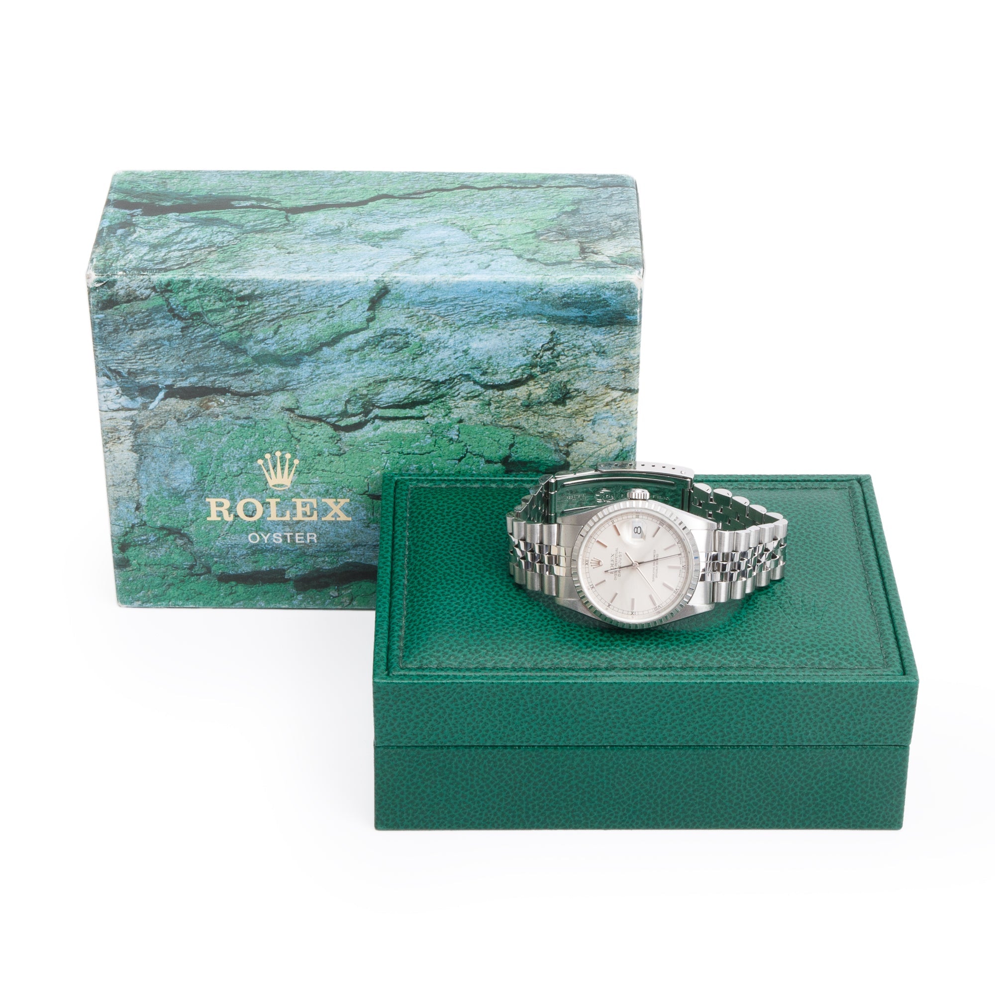 Rolex Stainless Steel Datejust 36 MM Automatic Watch 16220 w/ Box ...