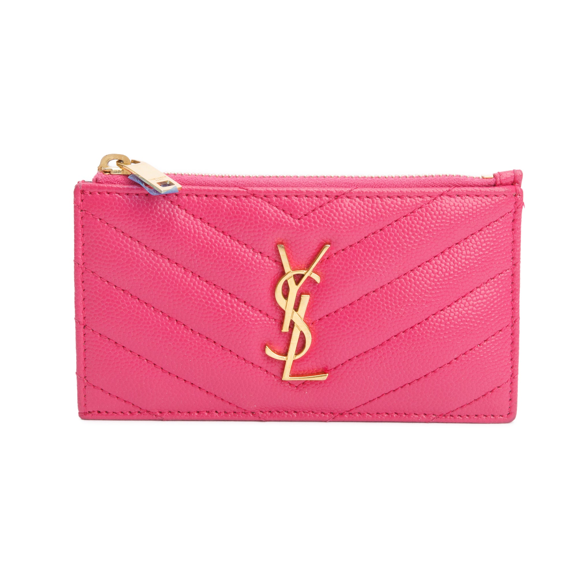 Saint Laurent 2022 Pink Grain De Poudre Leather Cassandre Matelasse Fr ...