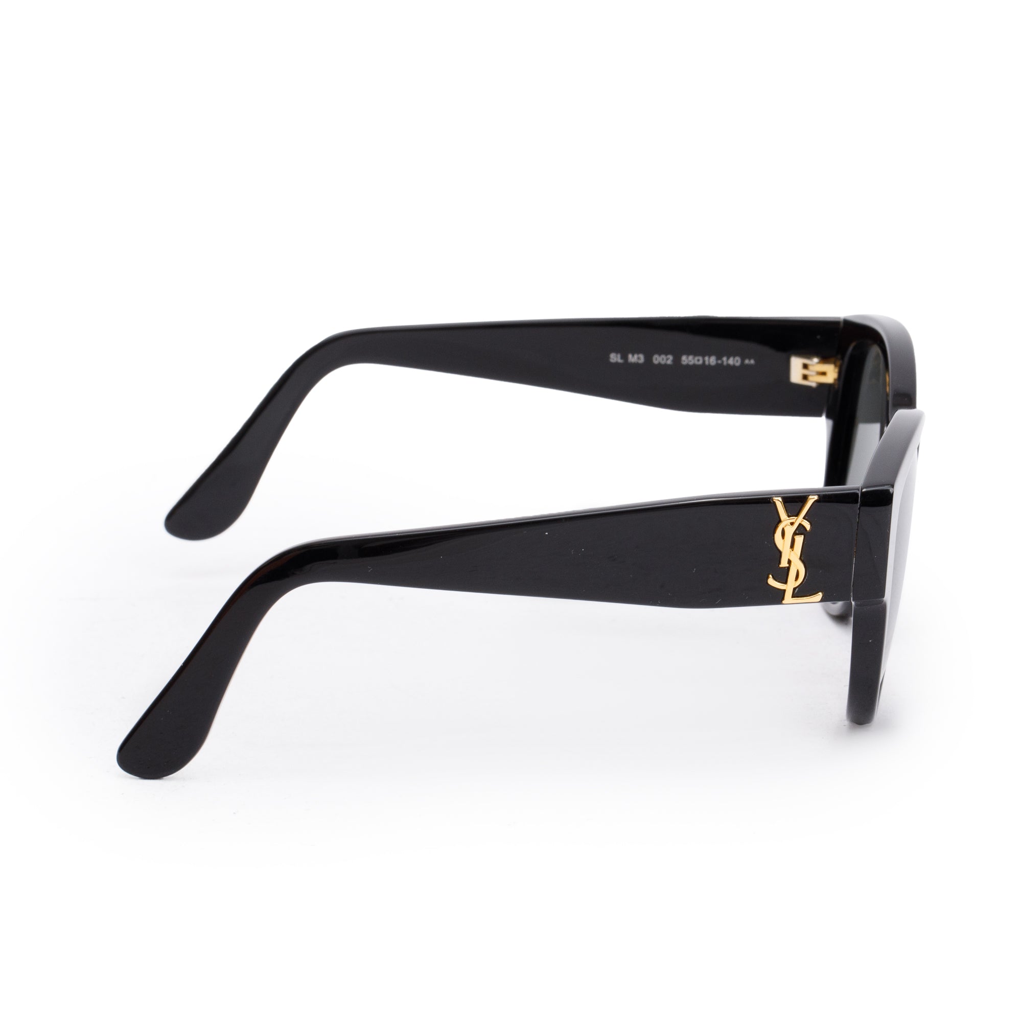 Saint Laurent Black Acetate SL M3 Sunglasses w/ Case – OLIVER'S