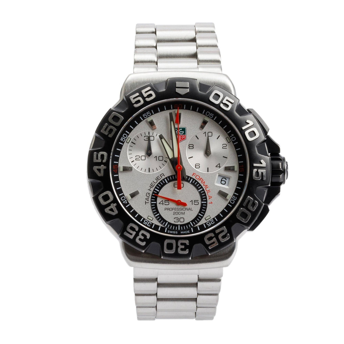 Tag Heuer Stainless Steel & Black Ceramic Formula 1 Chronograph 41 MM ...