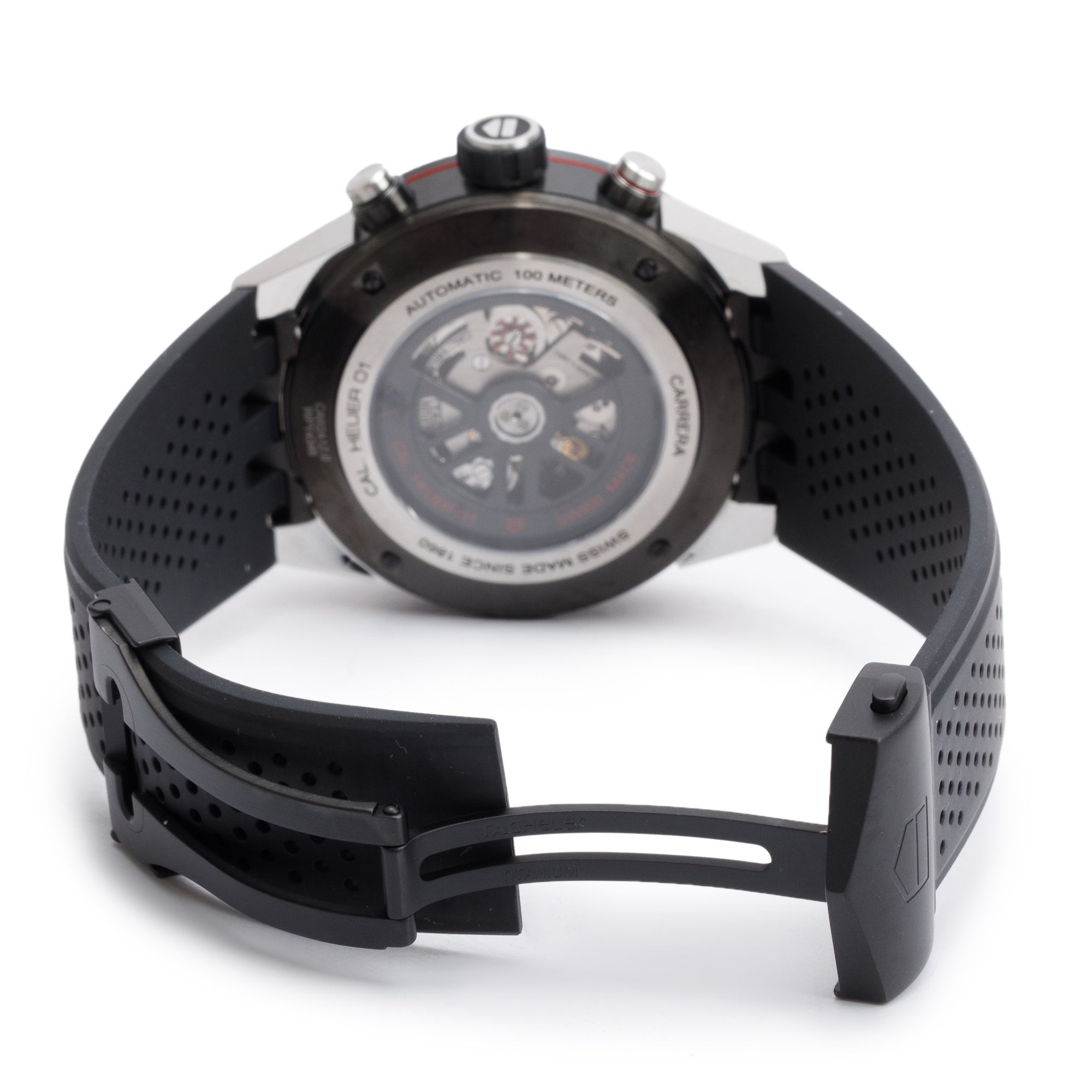 Tag Heuer Stainless Steel & Black PVD Carrera 45 MM Automatic Chronogr ...