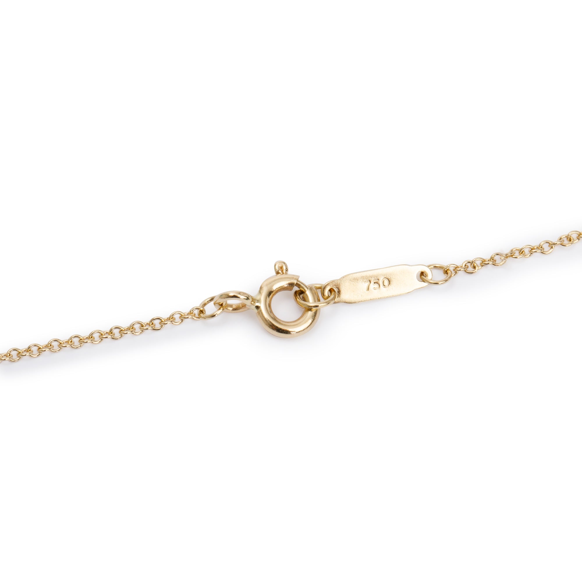 Tiffany & Co. 18k Yellow Gold Large Trefoil Key Pendant Necklace w/ Bo ...