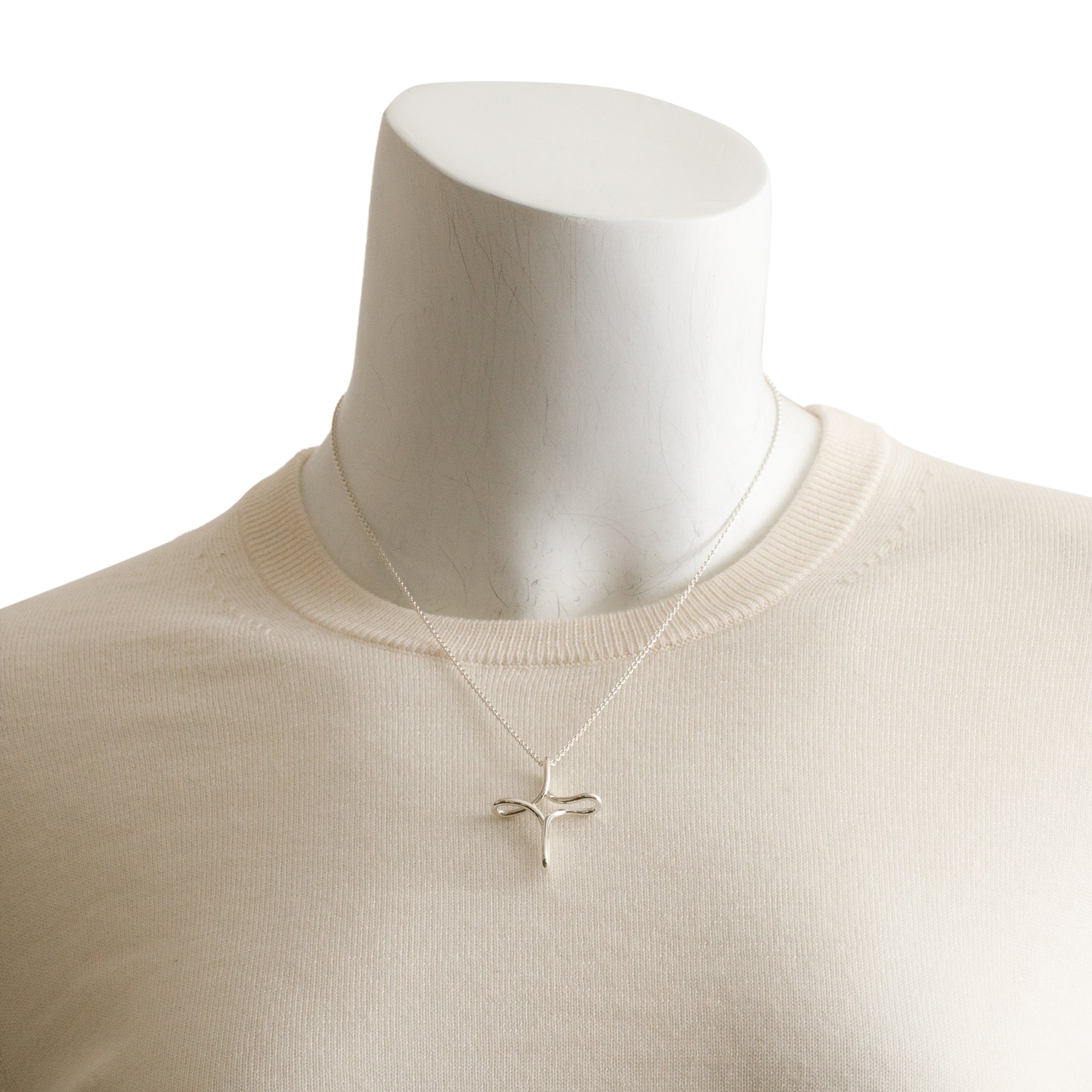 Tiffany & Co. Elsa Peretti Sterling Silver Large Infinity Cross Pendan ...