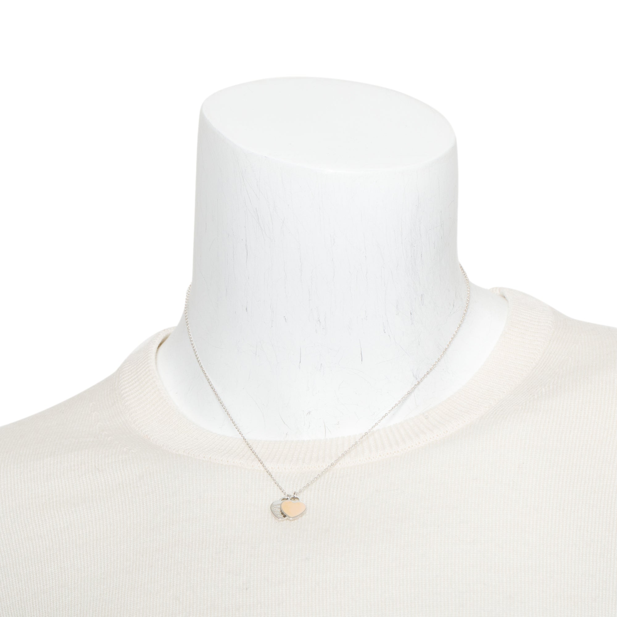 Tiffany & Co. Return to Tiffany Mini Double Heart Tag Pendant Necklace ...