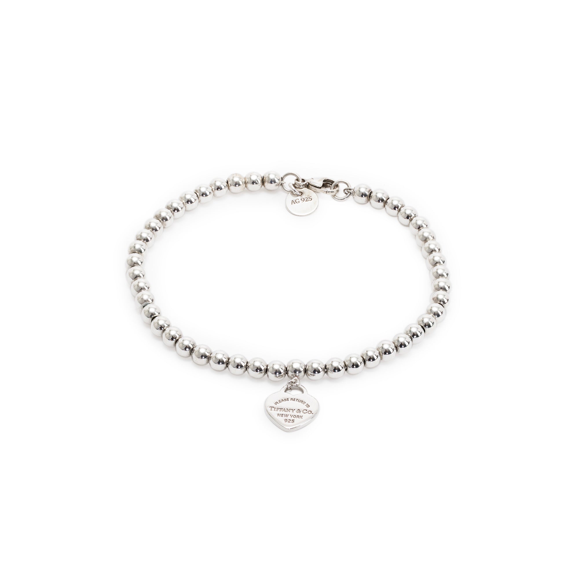 Tiffany & Co. Return to Tiffany Mini Heart Tag Bead Bracelet with Red ...