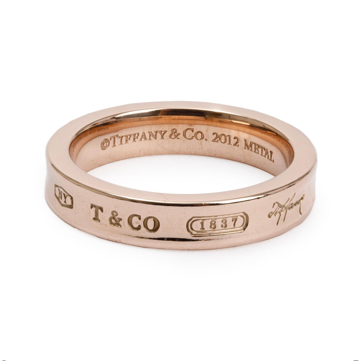 Tiffany & Co. Rubedo Metal 1837 Narrow Ring, Size 5.5 – Oliver Jewellery