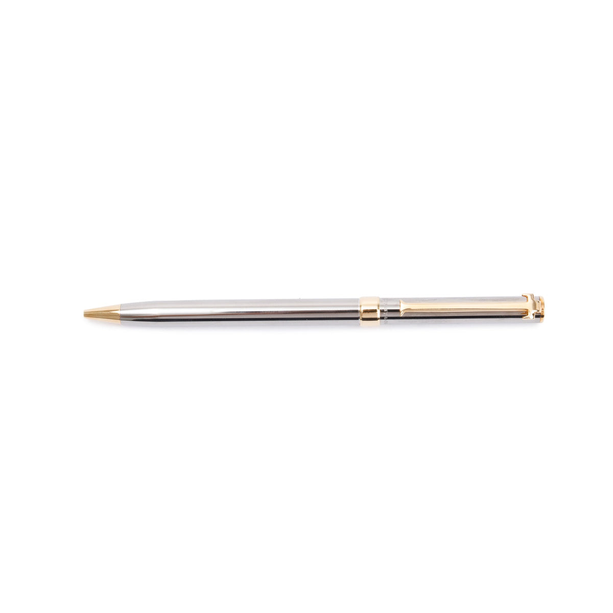 Tiffany & Co. Ruthenium & Gold Plated T-Clip Ballpoint Pen w/ Box ...