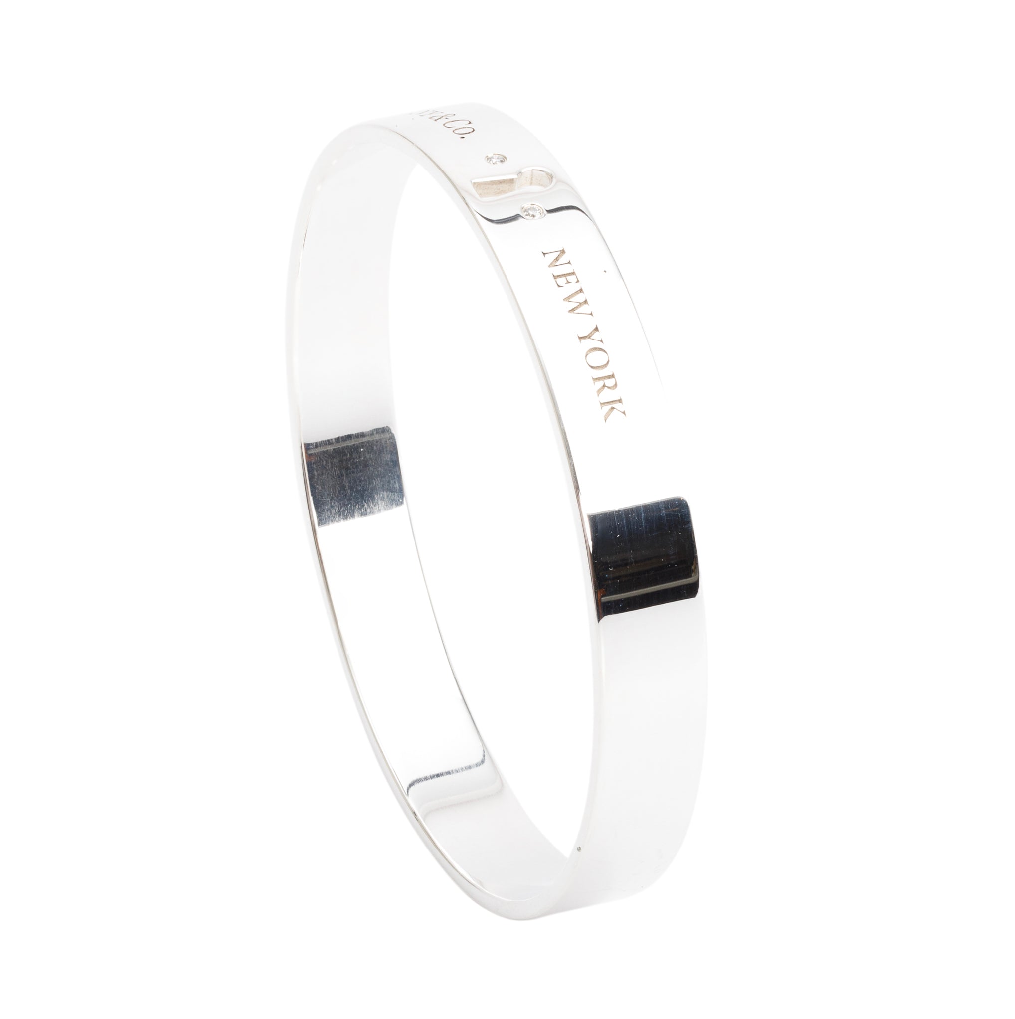 Tiffany & Co. Sterling Silver Diamond Locks Bangle – OLIVER'S