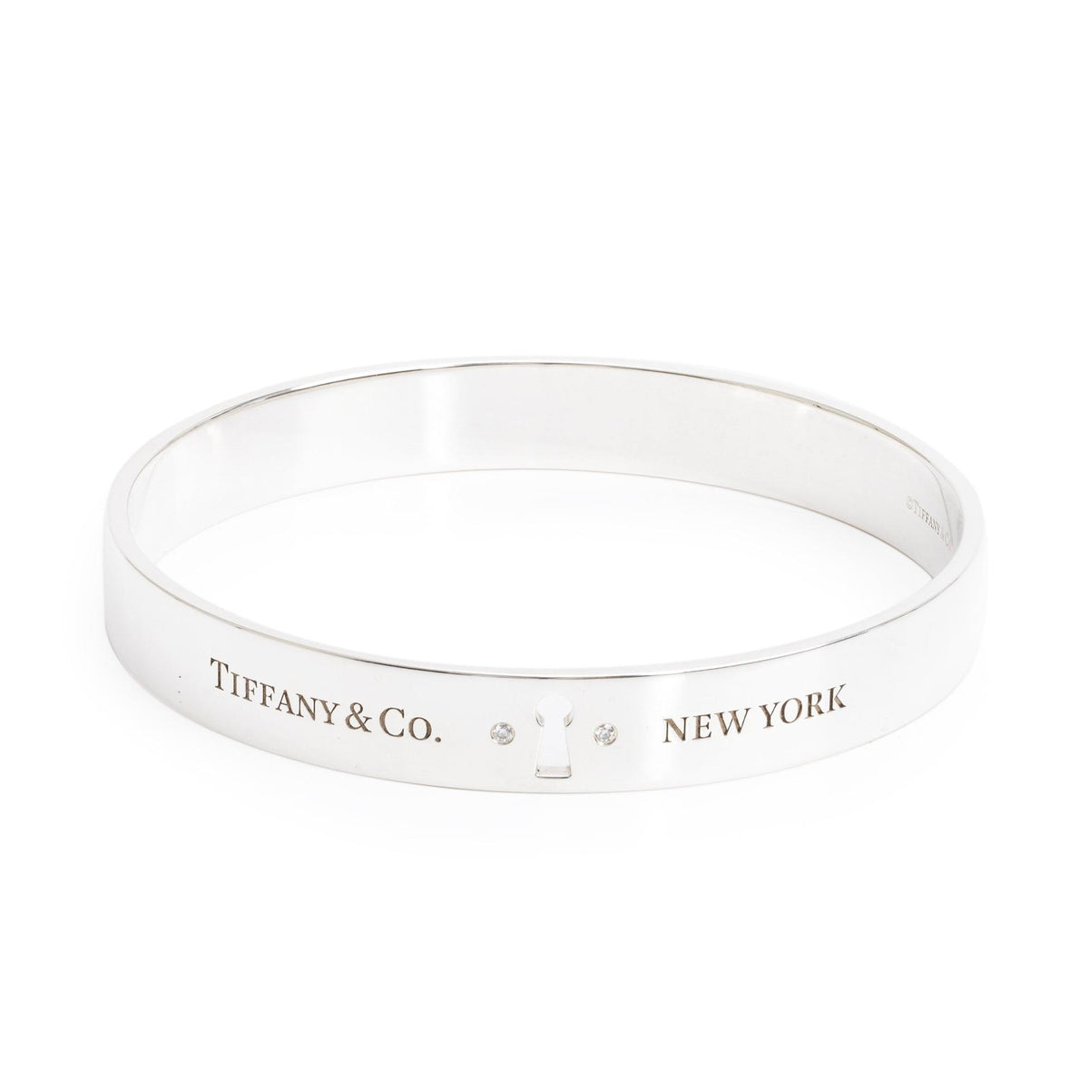 Tiffany & Co. Sterling Silver Diamond Locks Bangle – OLIVER'S